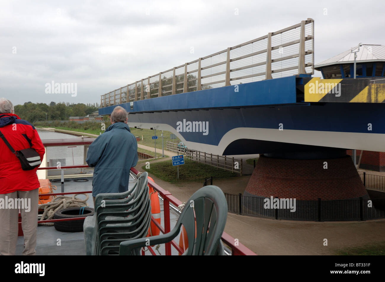 Netheridge swing bridge, Gloucester, seen from the deck of the MV ...