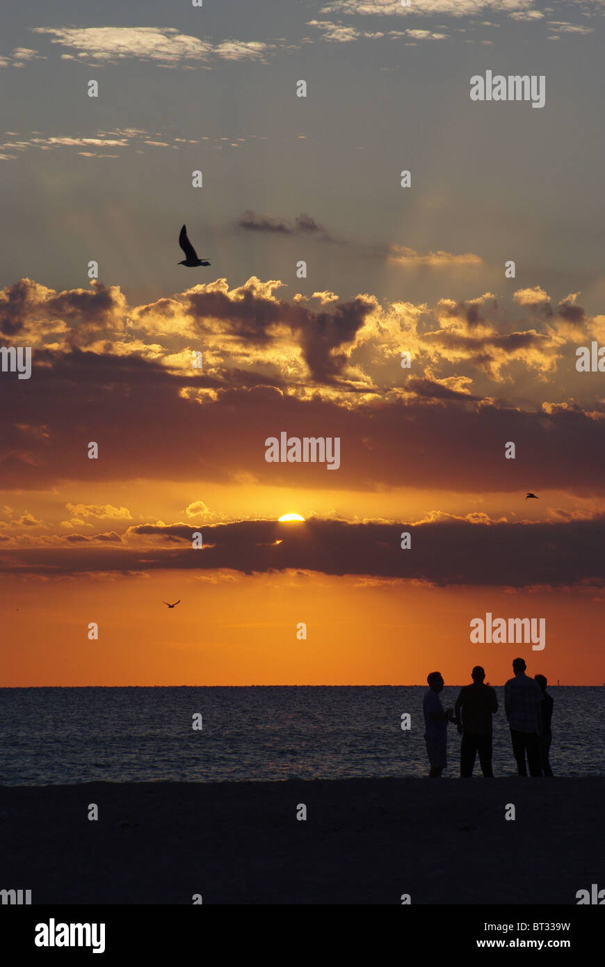 Morning seascape / sunrise view in Miami Beach, Florida Stock Photo - Alamy
