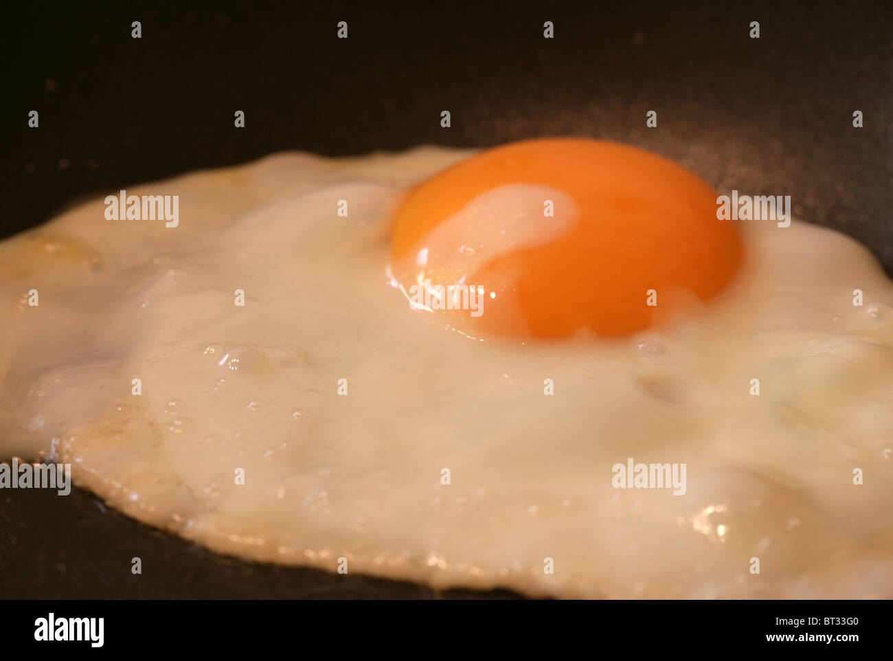 cooked fried egg in frying pan Stock Photo - Alamy
