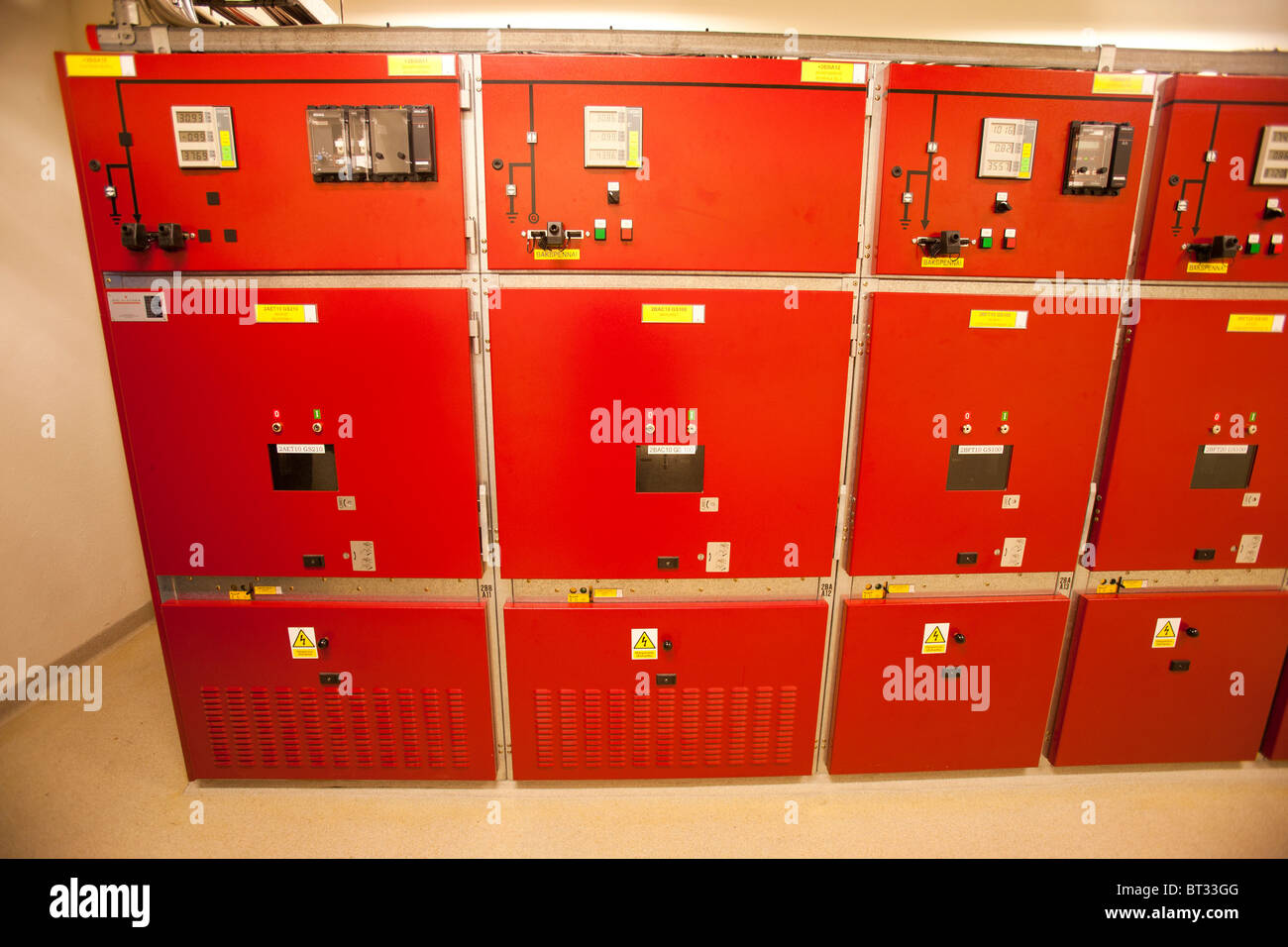 A control panel in Krafla geothermal power station, Iceland. 100% of ...