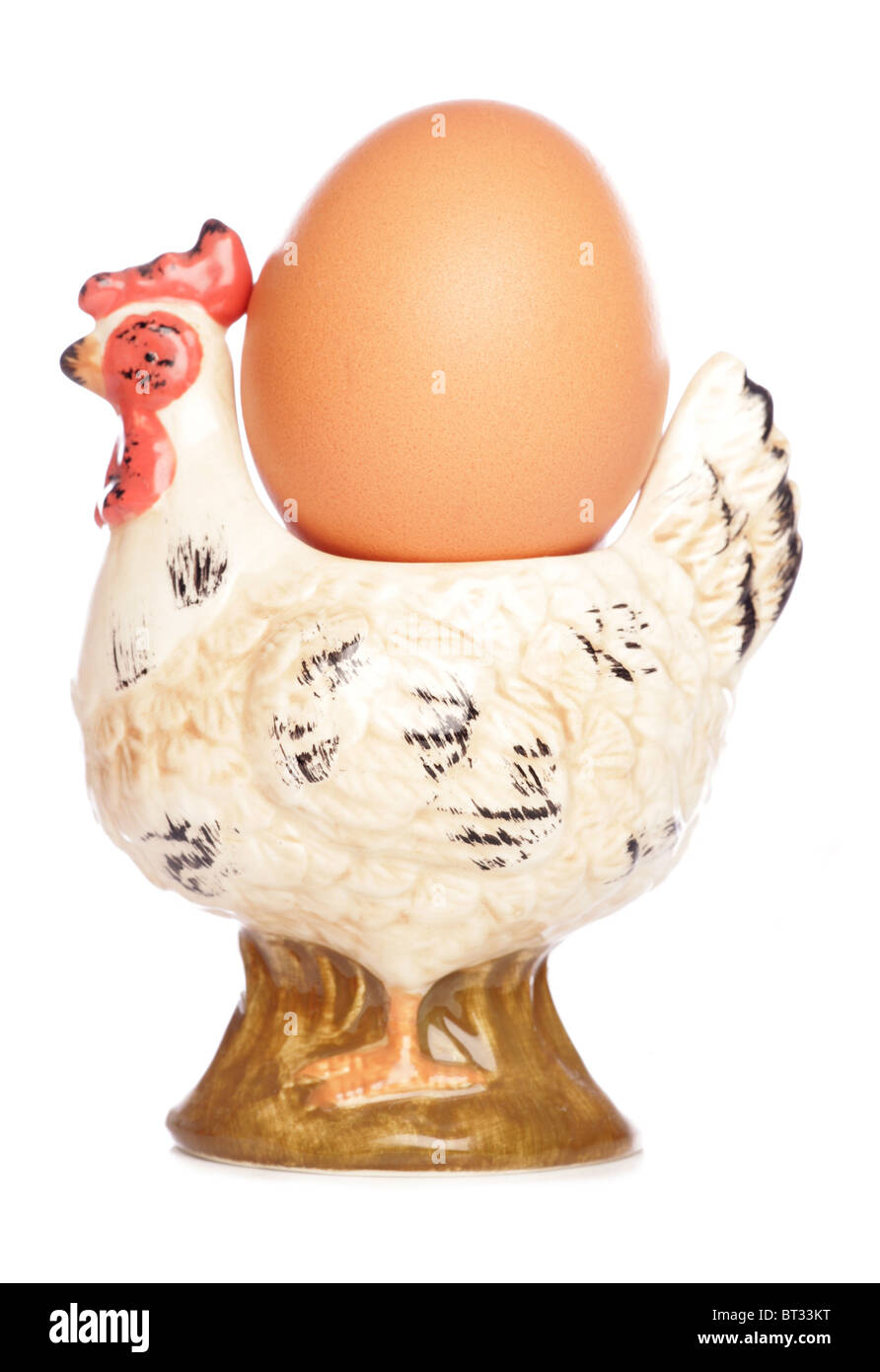 Egg in white cup Cut Out Stock Images & Pictures - Alamy