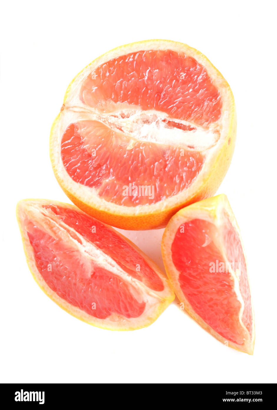 Pink grapefruit isolated studio cutout Stock Photo - Alamy