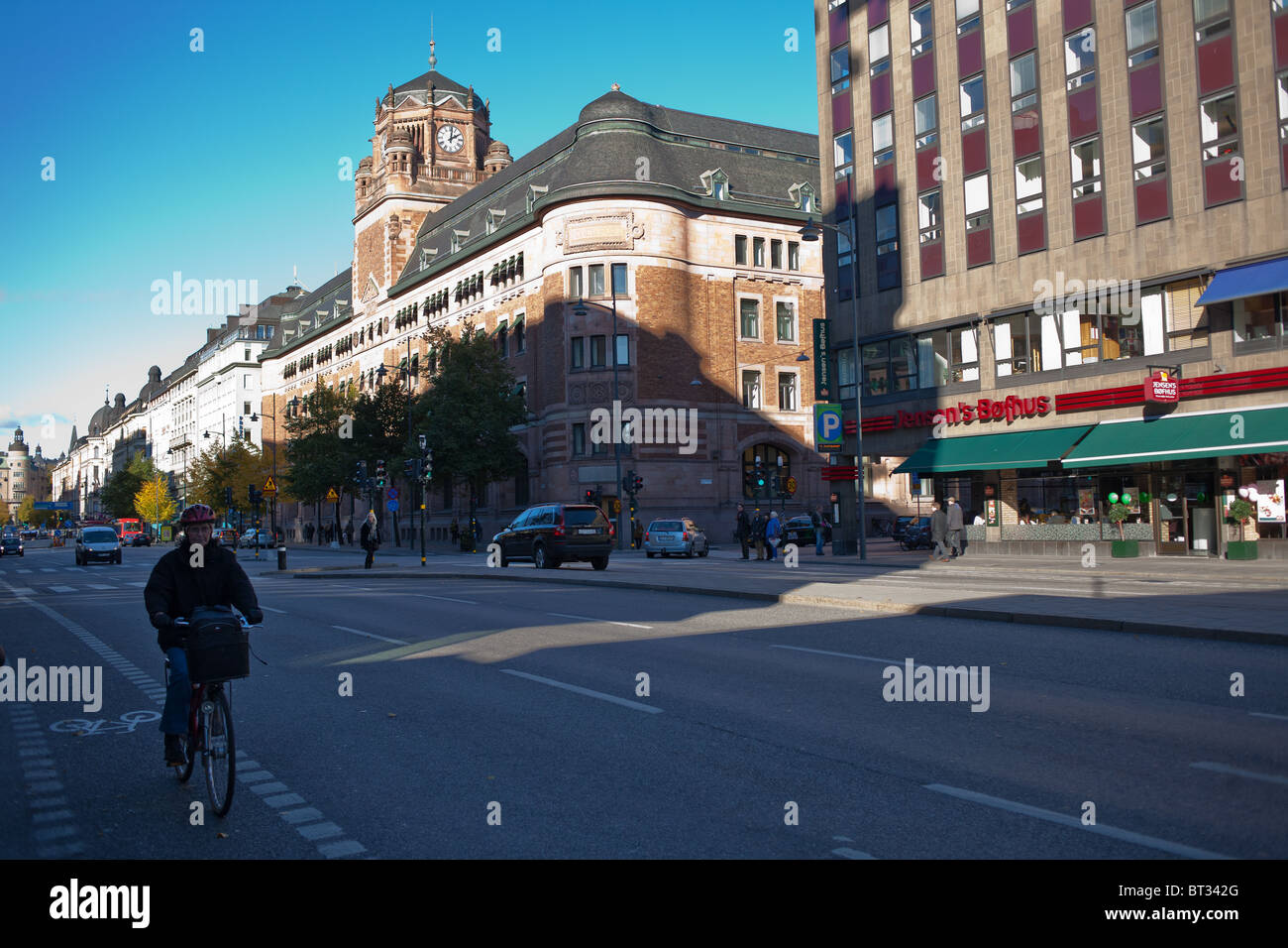 Tegelbacken Street, in the district of Norrmalm at Vasagatan Central ...