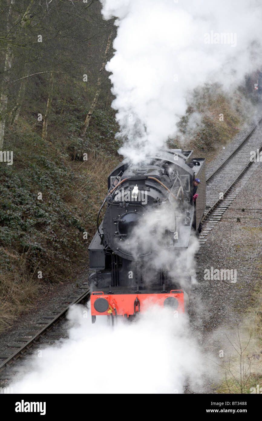 Cheddleton light railway steam engine 5197 Stock Photo - Alamy