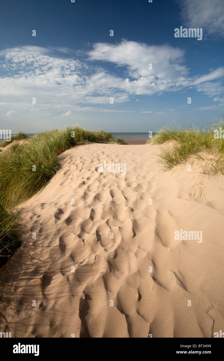 The sand dunes of the Sefton Coast in Merseyside, England. The Sefton ...
