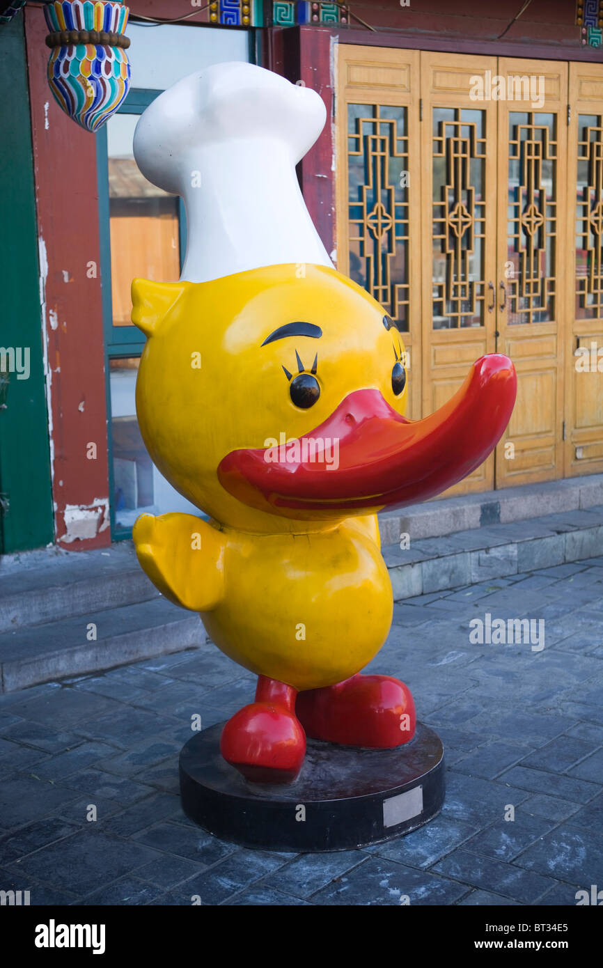 Plastic Chef Duck outside Restaurant Beijing China Stock Photo - Alamy