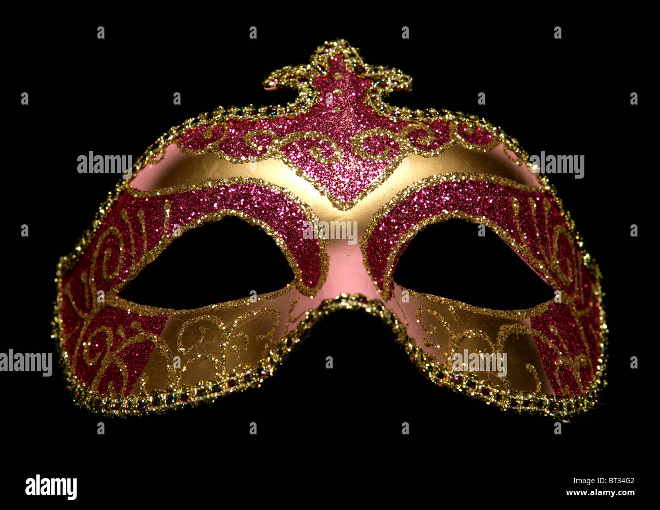 masquerade mask studio cutout on black background Stock Photo - Alamy