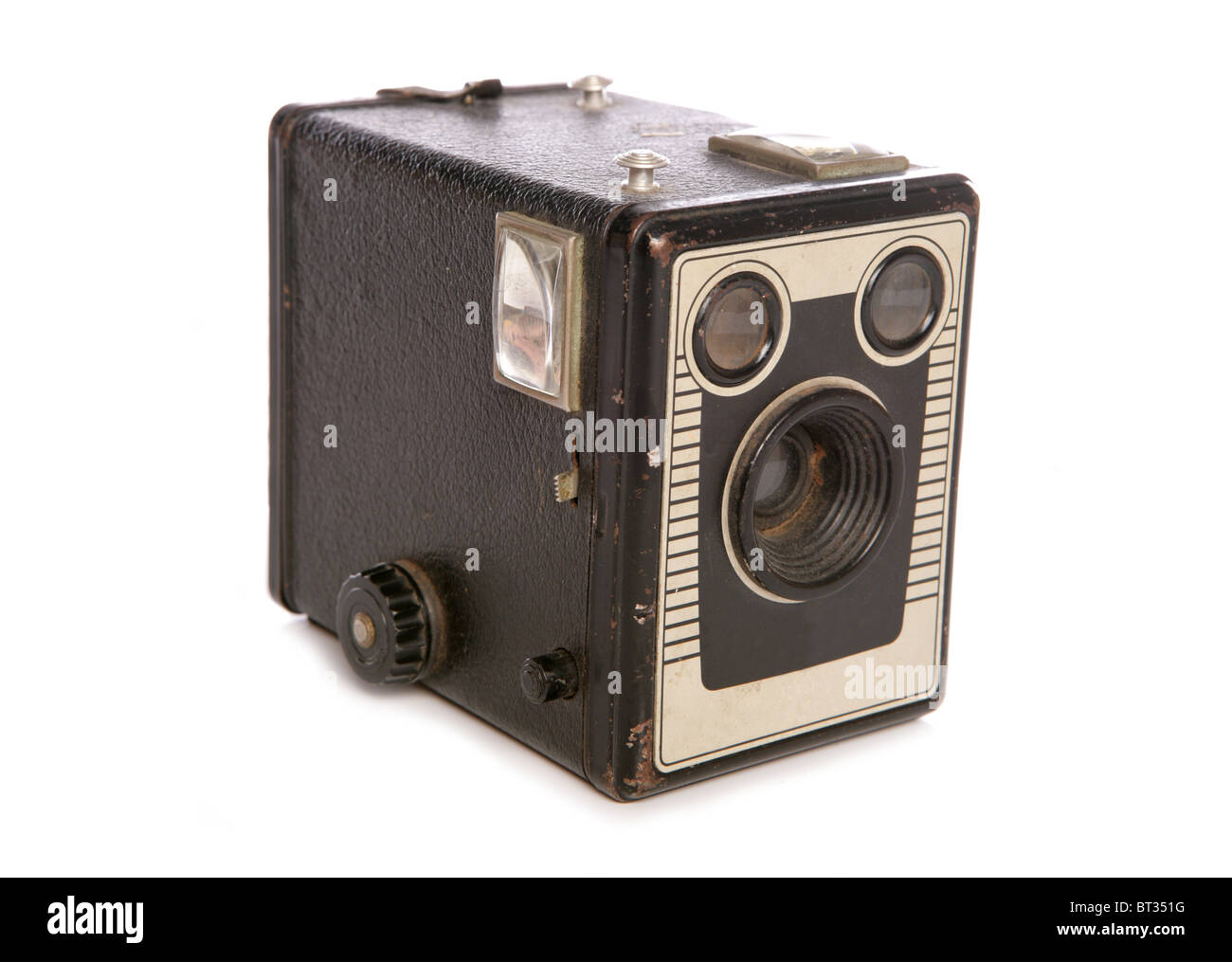 Old retro camera studio cutout Stock Photo - Alamy