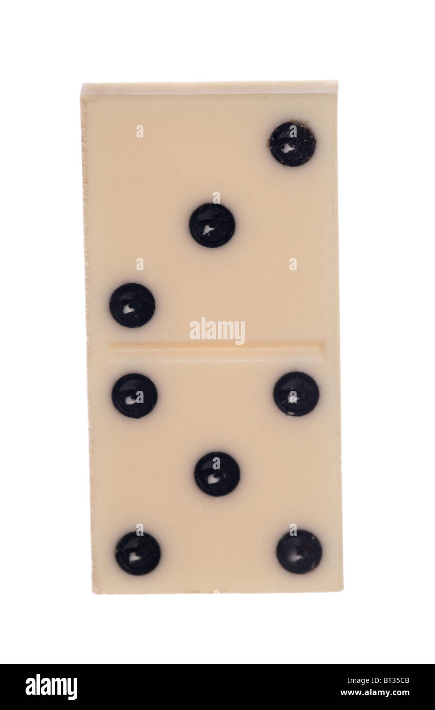 single Domino isolated studio cutout Stock Photo - Alamy
