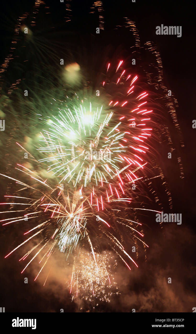 colourful Fireworks abstract art background Stock Photo - Alamy