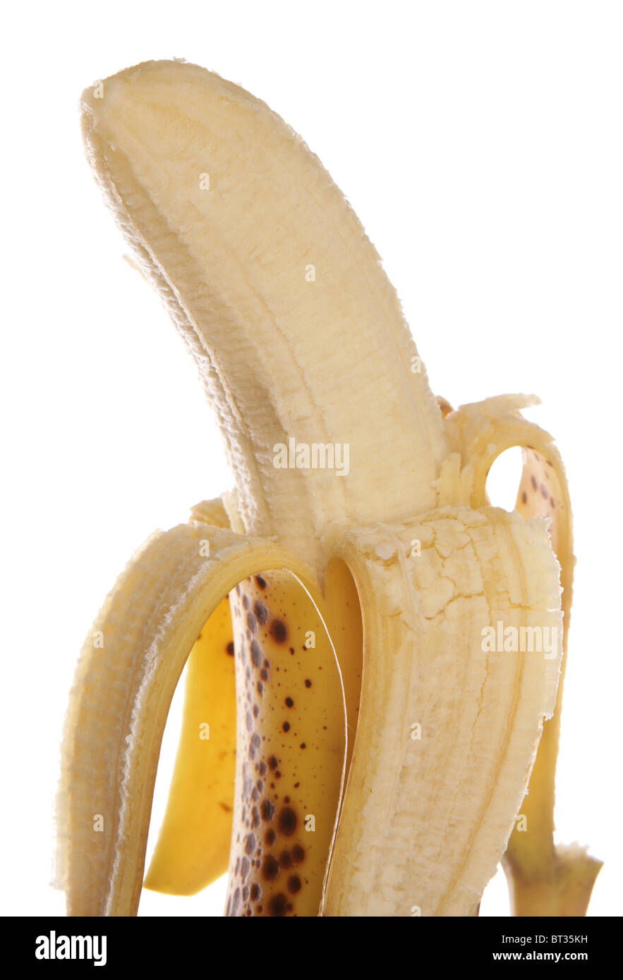 peeled ripe banana studio cutout Stock Photo - Alamy