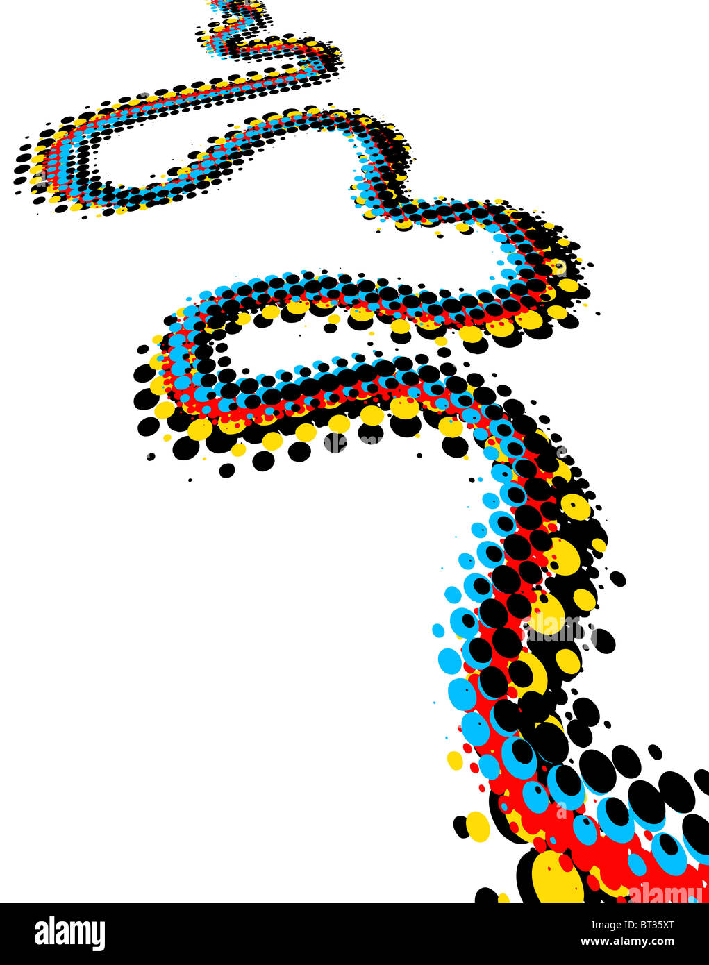 Abstract illustration of a colorful dotted line Stock Photo - Alamy