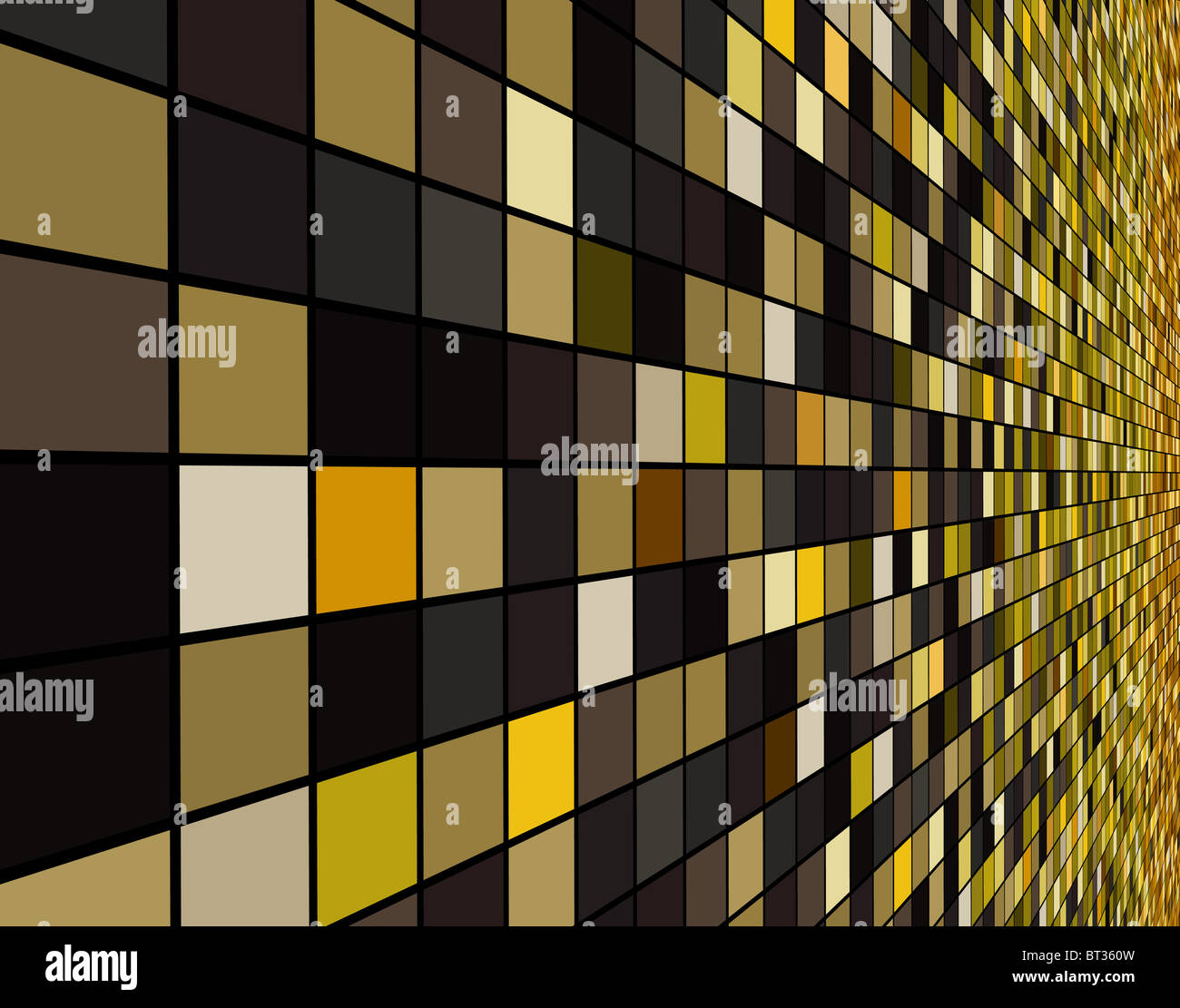 Abstract illustration of a receding wall of colorful squares Stock ...