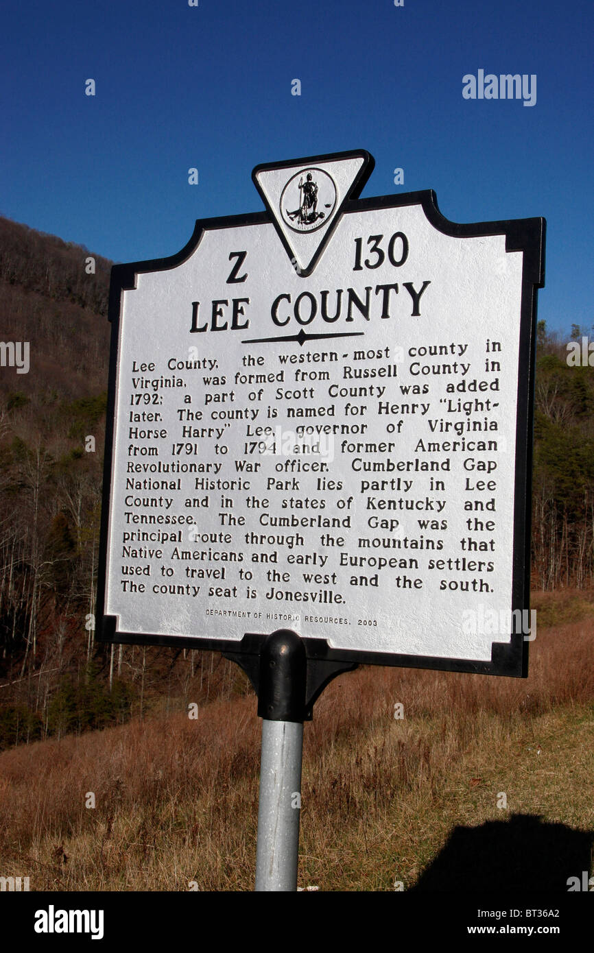 Lee County, the western-most county in Virginia, was formed from ...