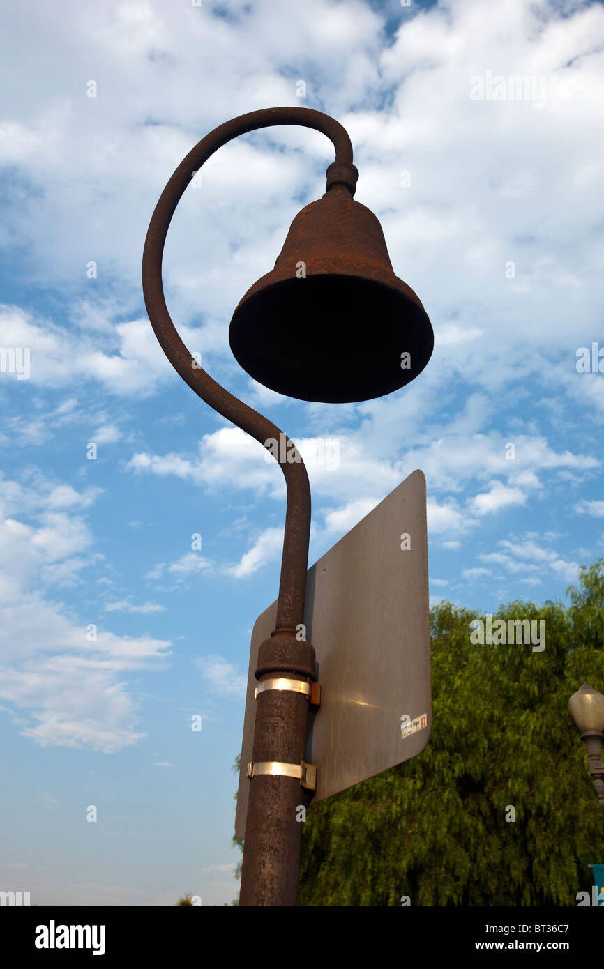 El Camino Real bell outside of San Gabriel Mission, San Gabriel ...