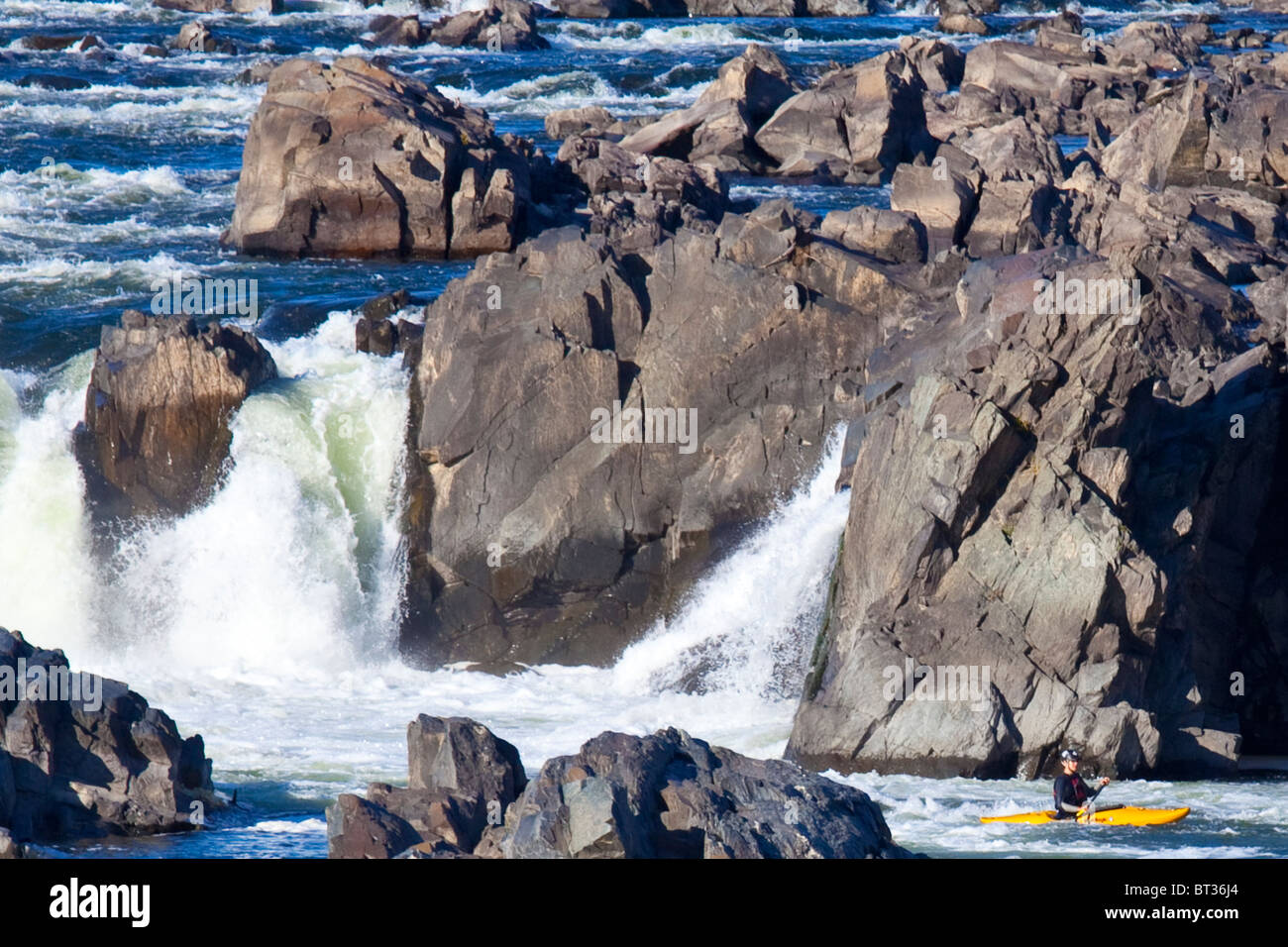 Kayak on the Potomac River, Great Falls National Park, Virginia Stock ...
