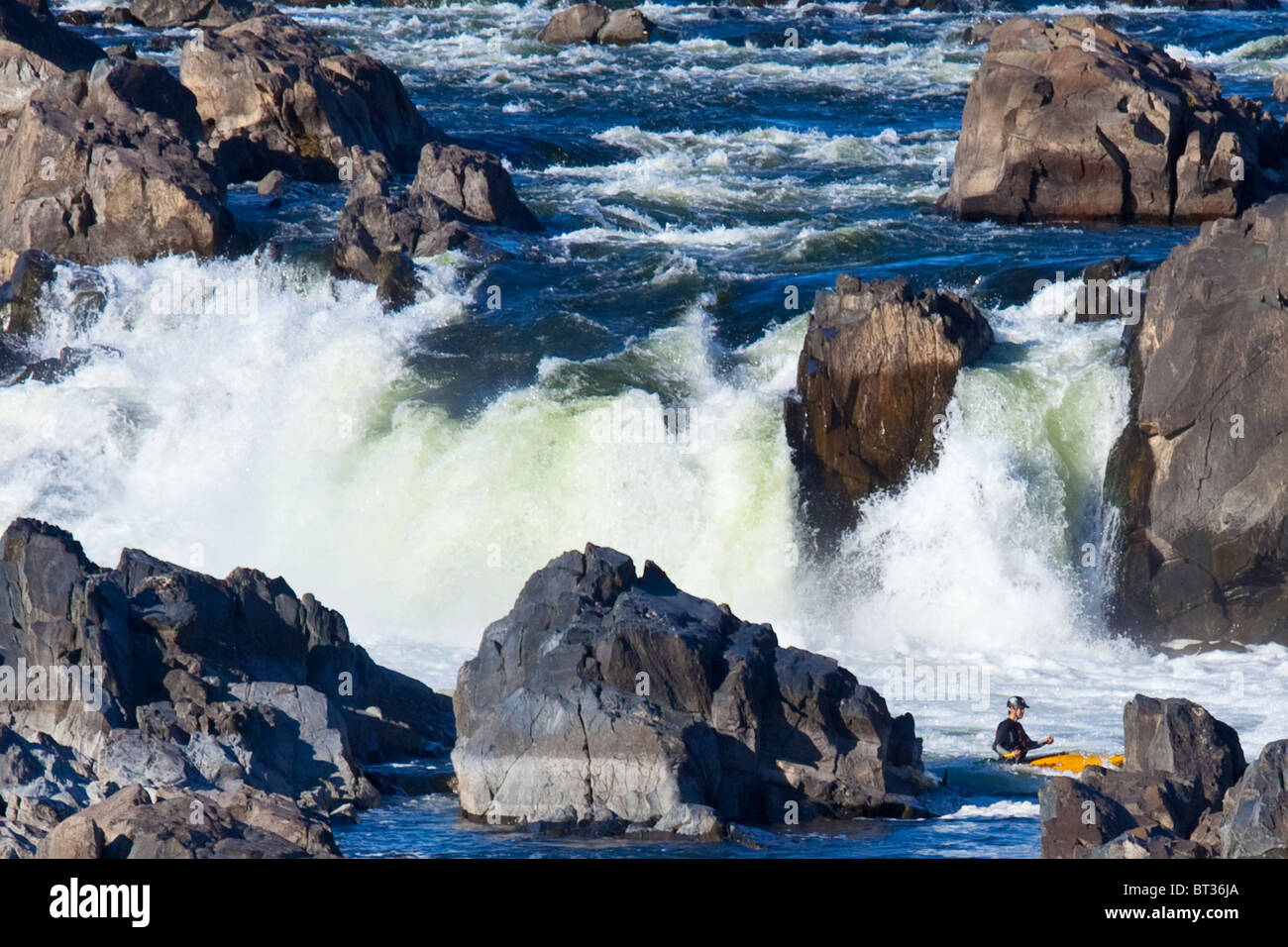 Kayak on the Potomac River, Great Falls National Park, Virginia Stock ...