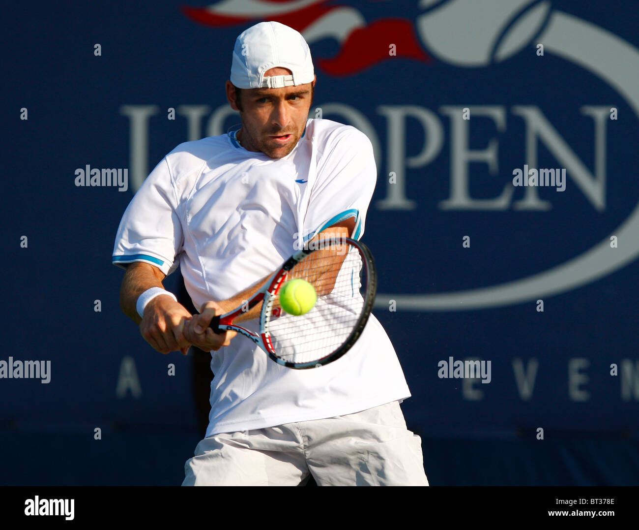 Benjamin Becker of Germany in action at the 2010 US Open Stock Photo ...