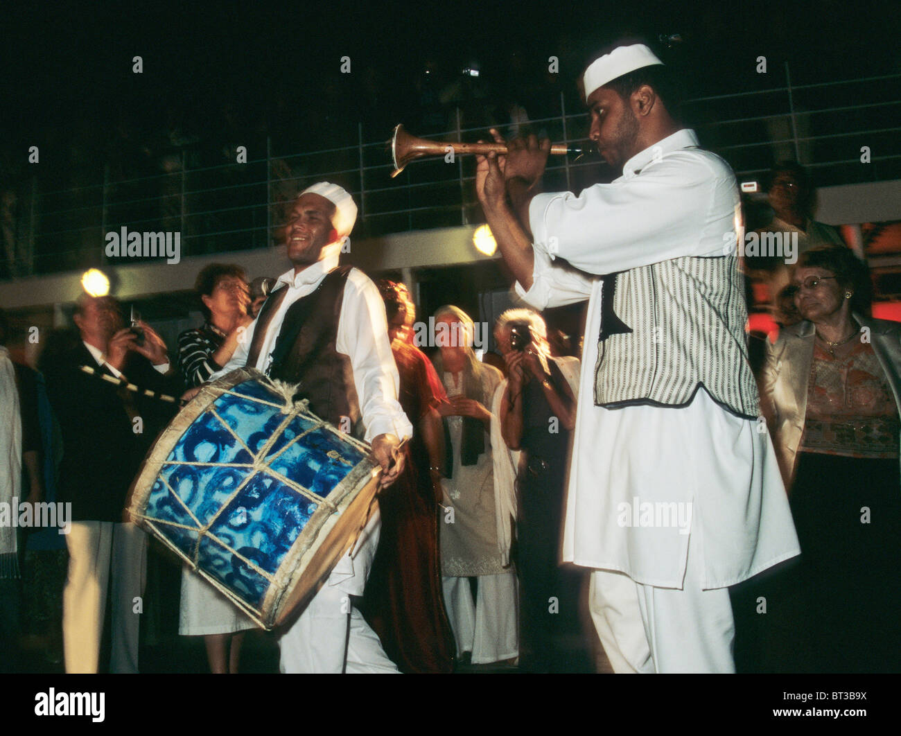 berber musician playing traditional music on board of a cruiseship ...