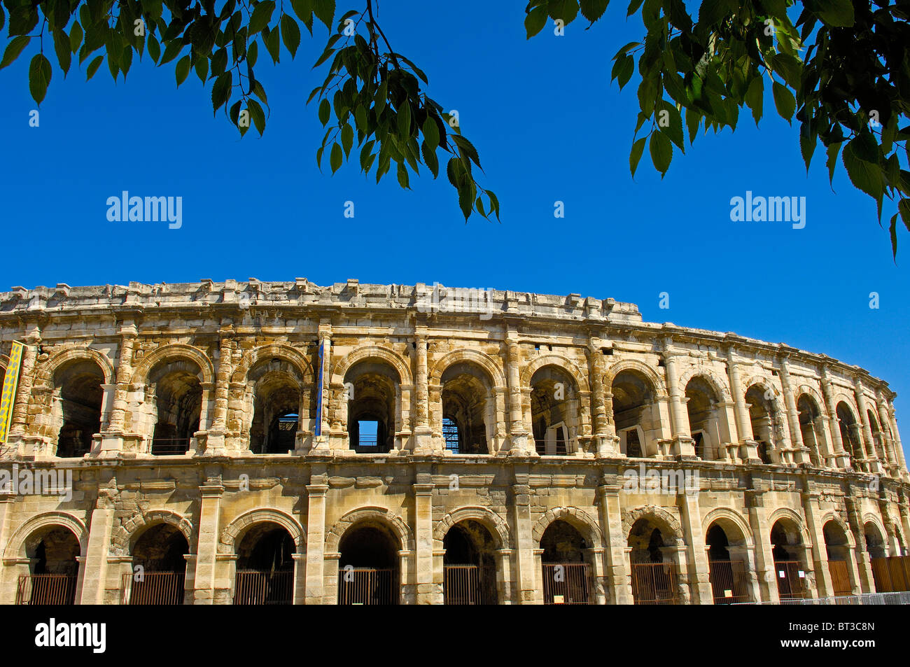 Roman amphitheatre . Arénes, Nimes, Gard. Bouches-Du-Rhone. France ...