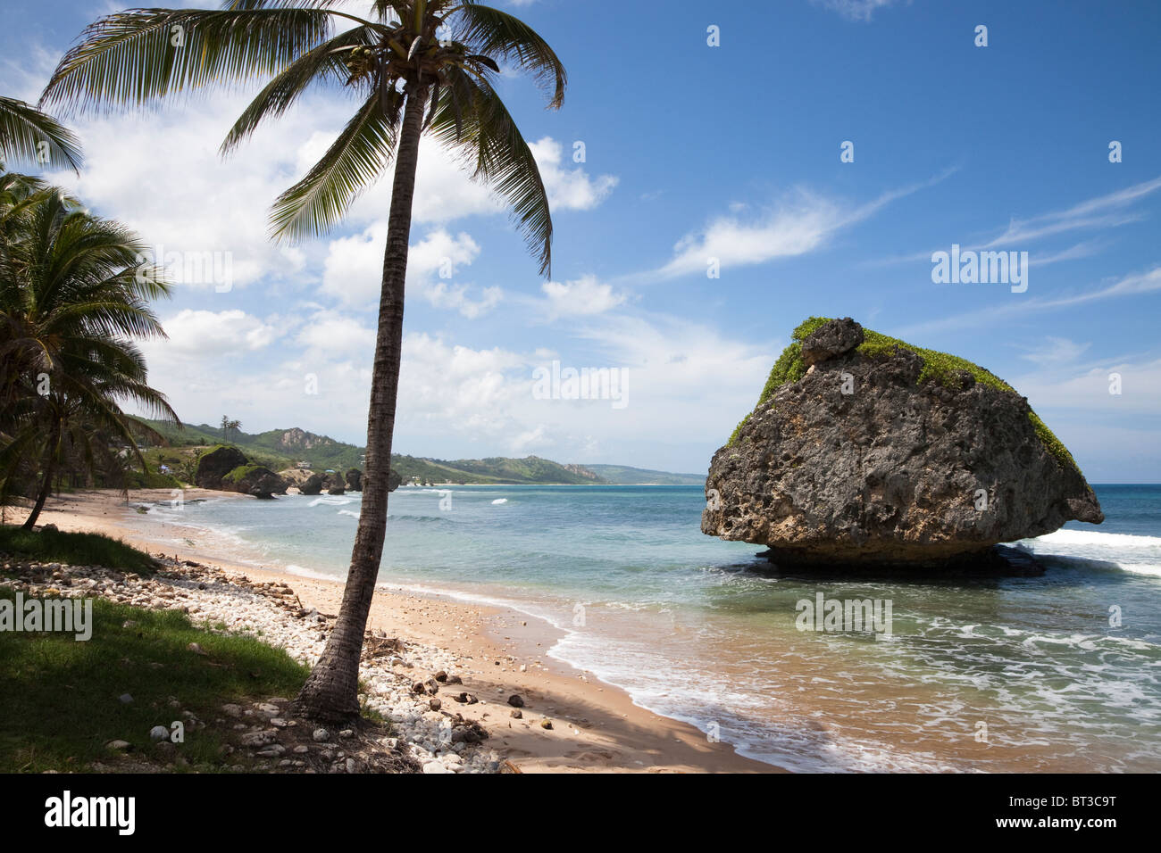 Mushroom Rock, Bathsheba, Barbados, West Indies, famous because of the ...