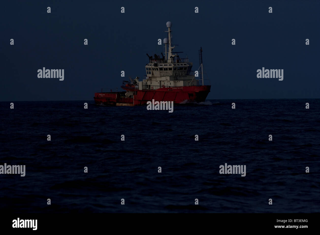 Standby vessel. Boat, oil industry, safety. North Sea, Norway Stock ...