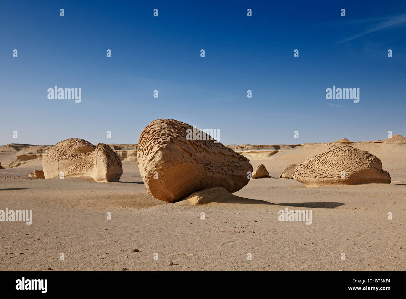 landscape at Wadi Hitan, western desert, Egypt, Arabia, Africa Stock ...