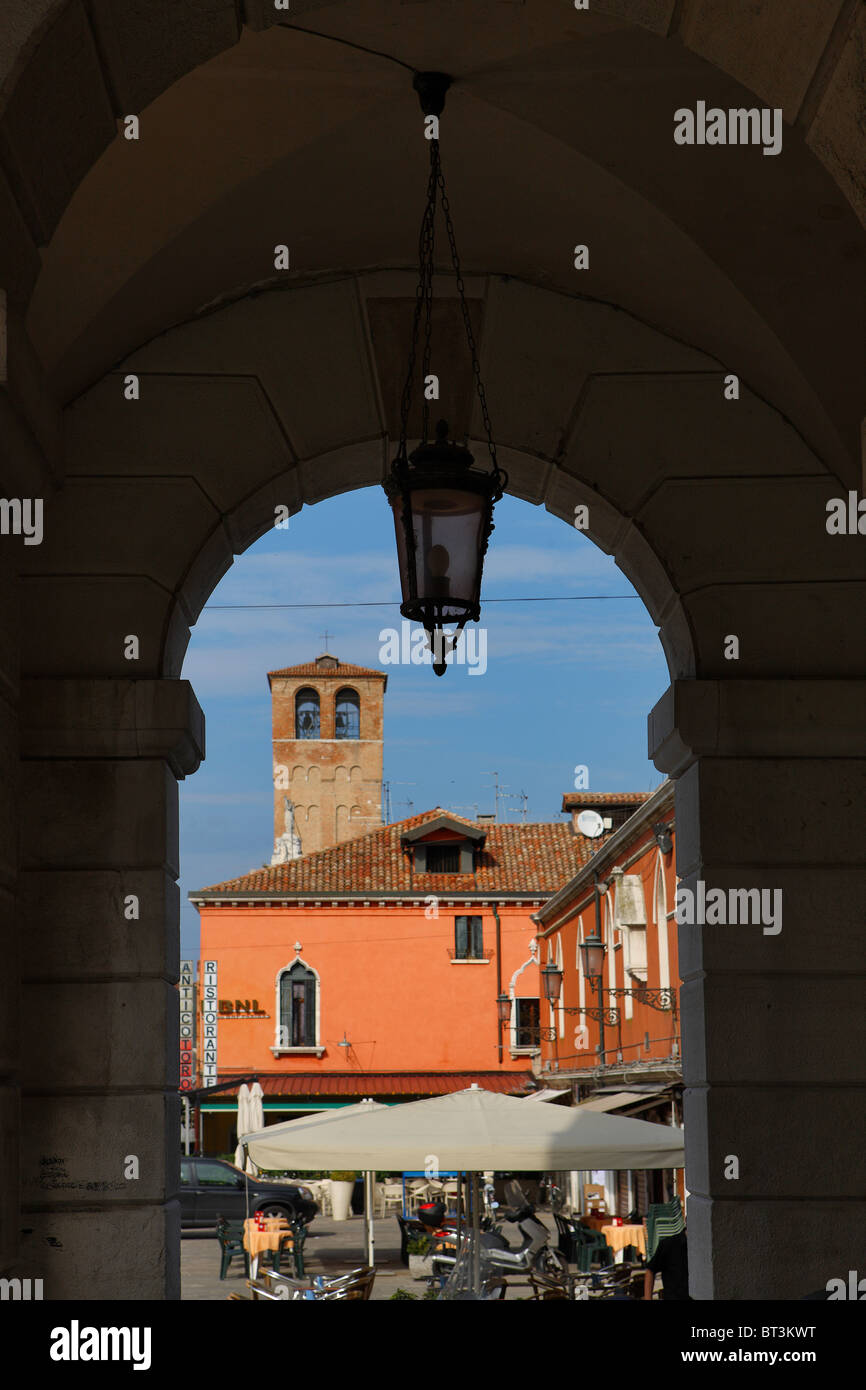 Chioggia, Vena canal, corso del popolo, arcades, lagoon, Venice, Italy ...