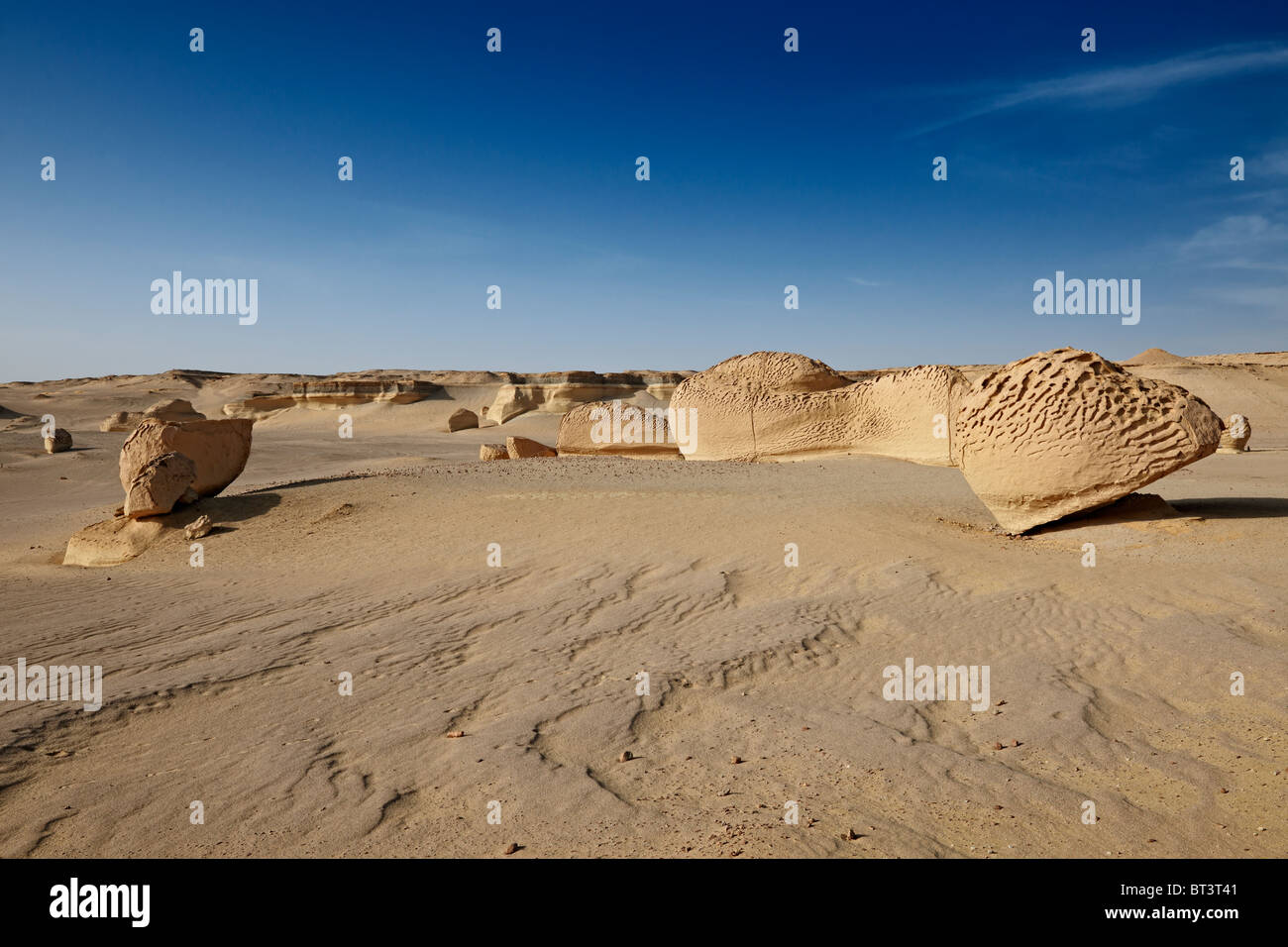 landscape at Wadi Hitan, western desert, Egypt, Arabia, Africa Stock ...