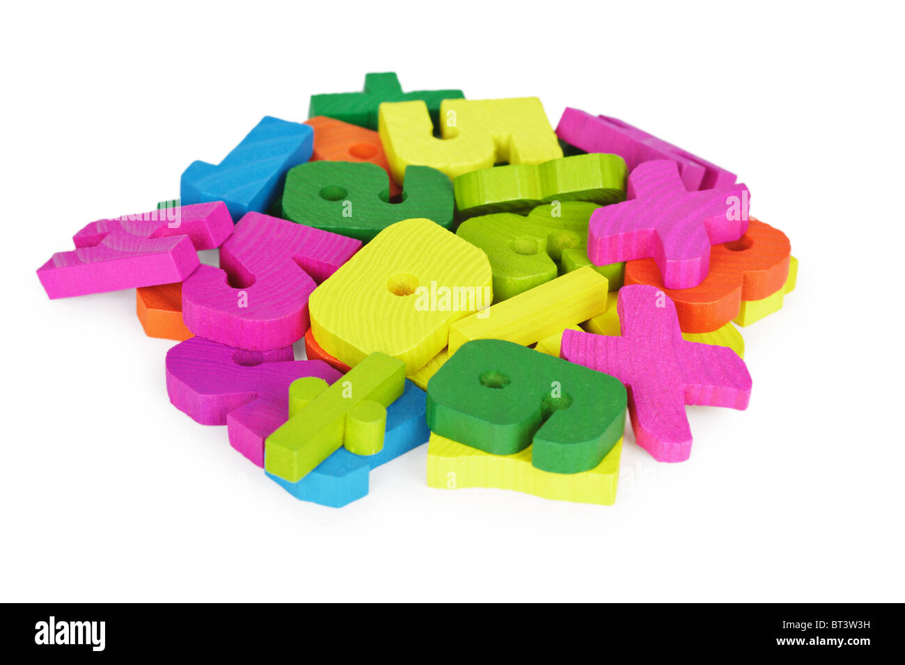 Color set of toys for training to the mathematician isolated on white ...