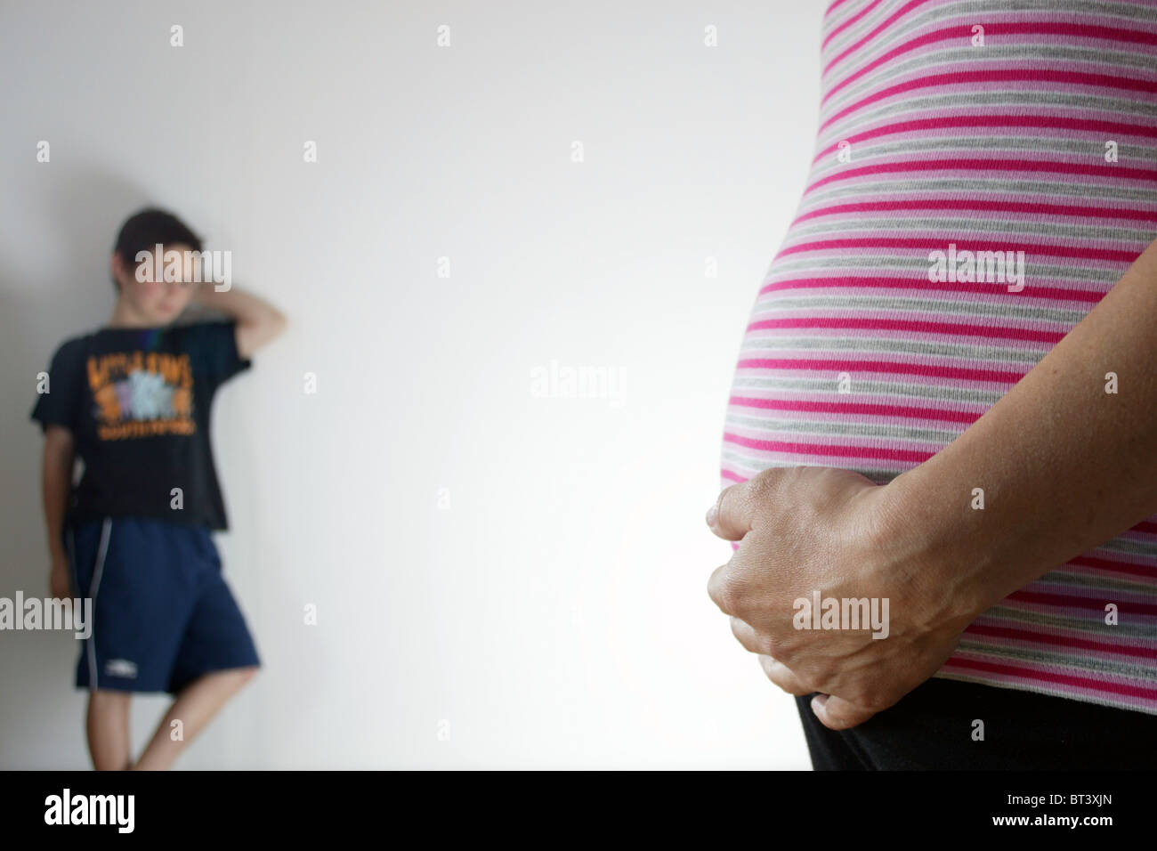 A picture depicting the relationship of pregnancy and siblings Stock ...