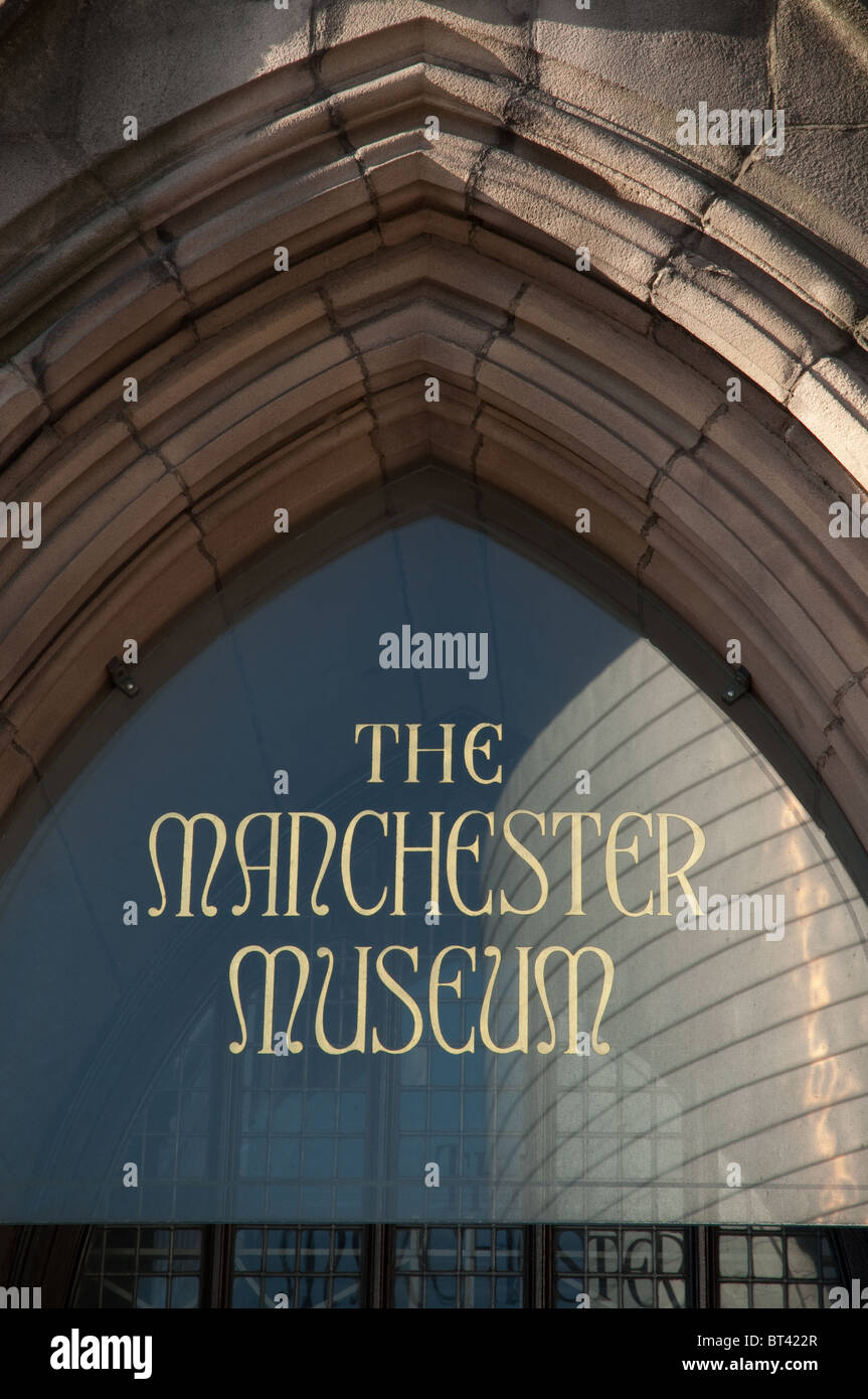 Sign for The Manchester Museum,Oxford Road,Manchester Stock Photo - Alamy
