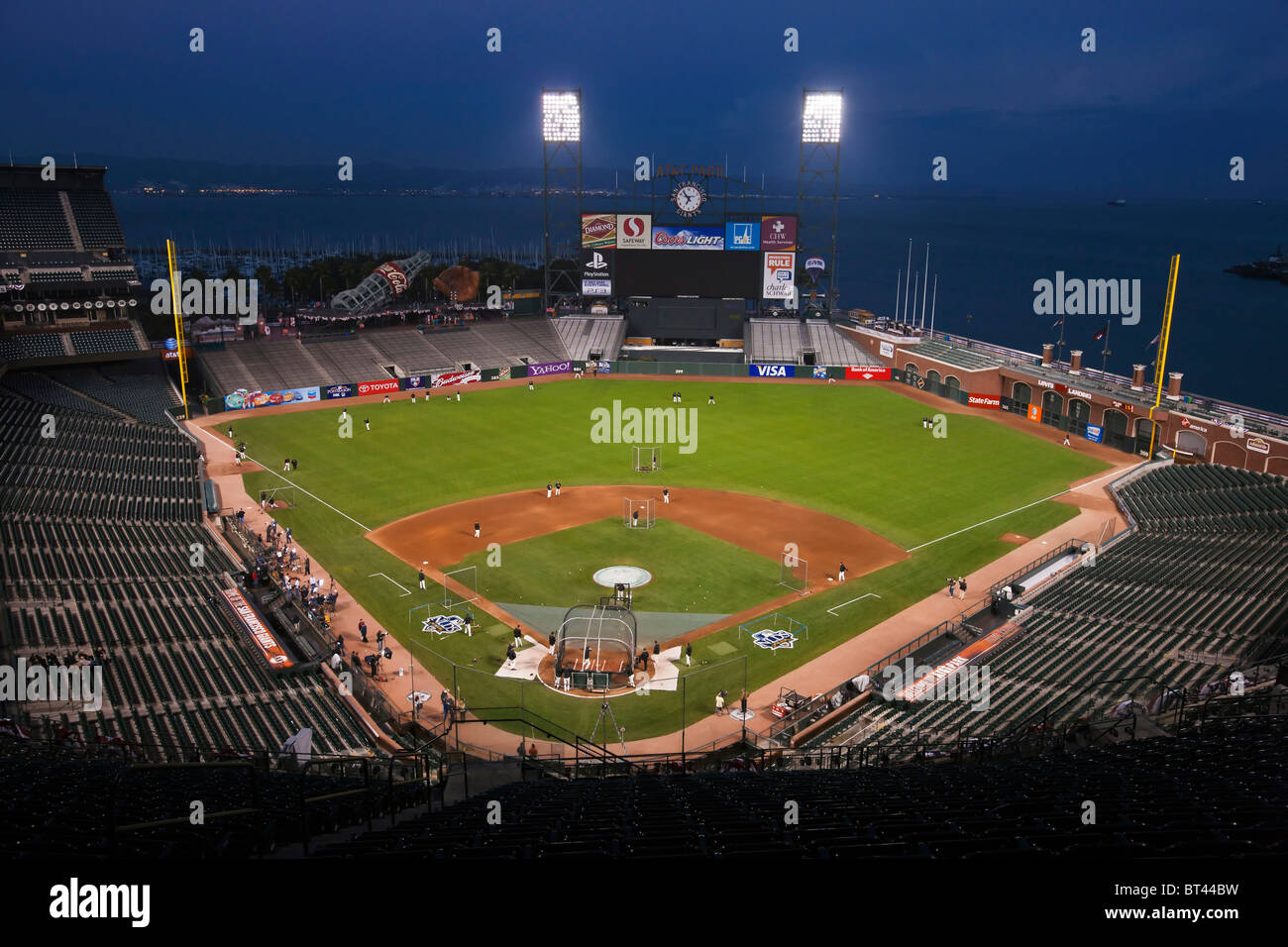 General view of AT&T Park during the San Francisco Giants practice, San ...