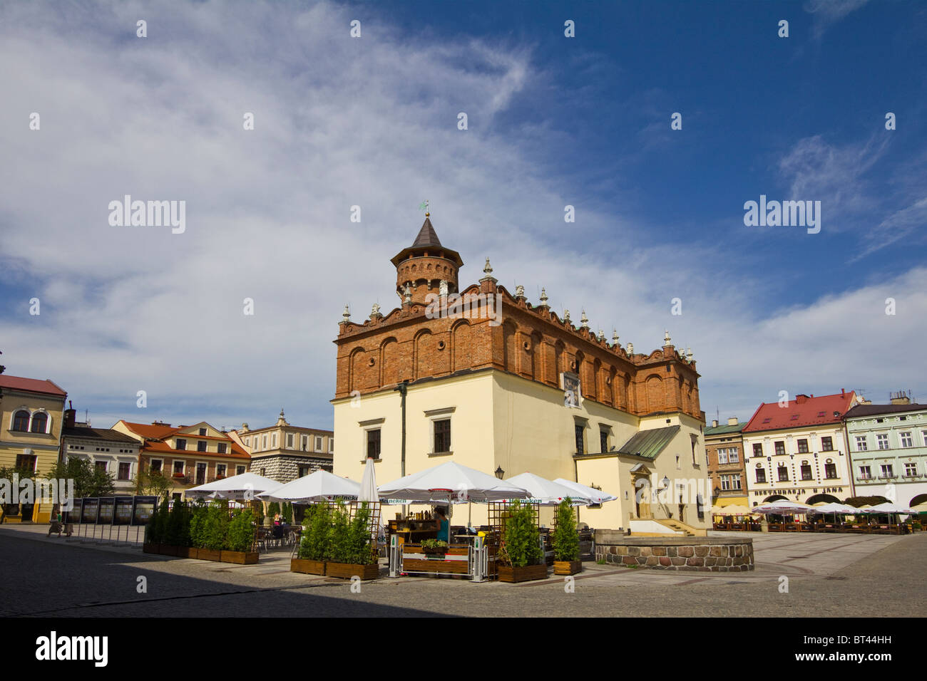 Renaissance town hall in main square Rynek Tarnow Poland Stock Photo ...