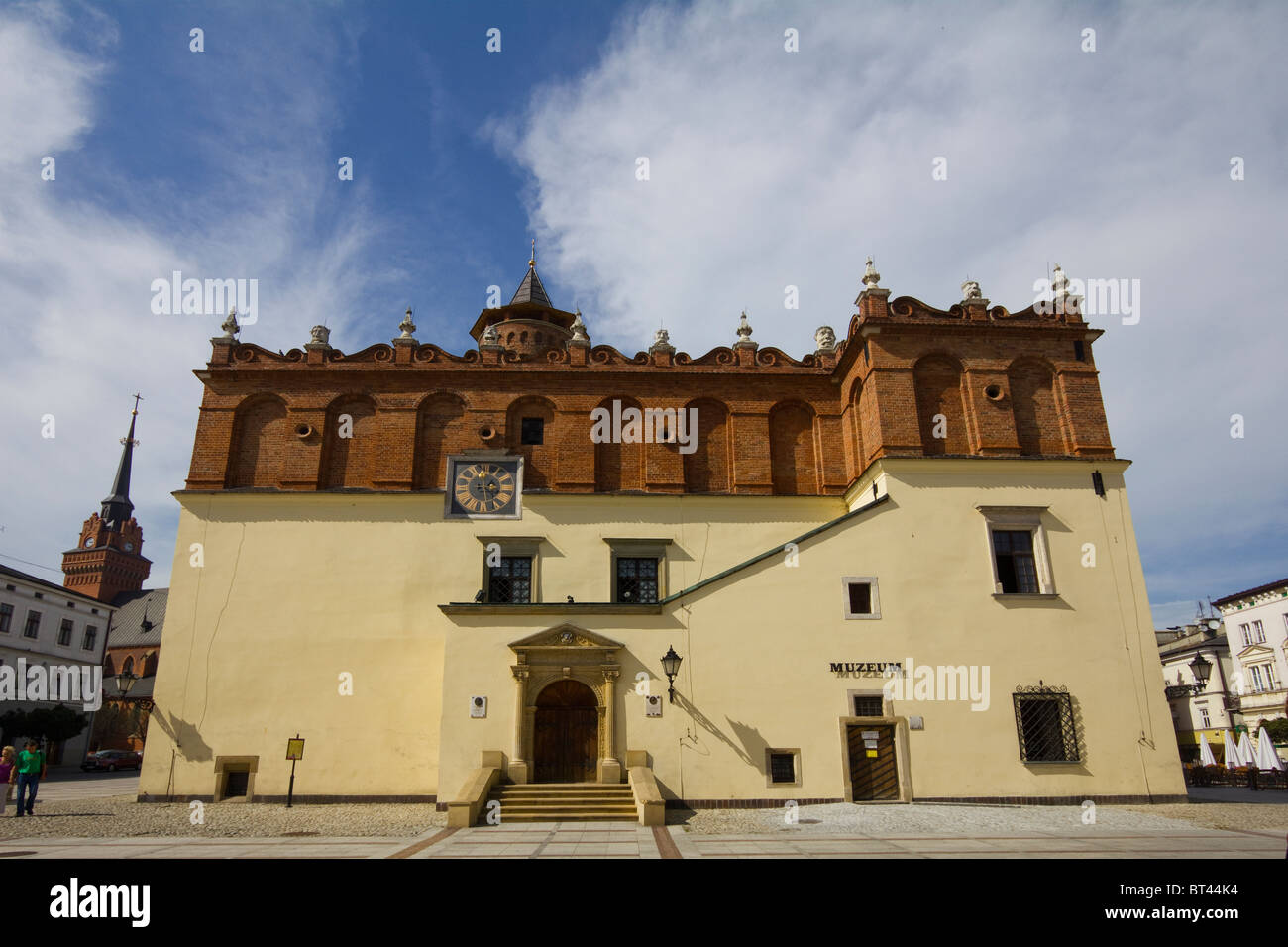 Renaissance town hall in main square Rynek Tarnow Poland Stock Photo ...