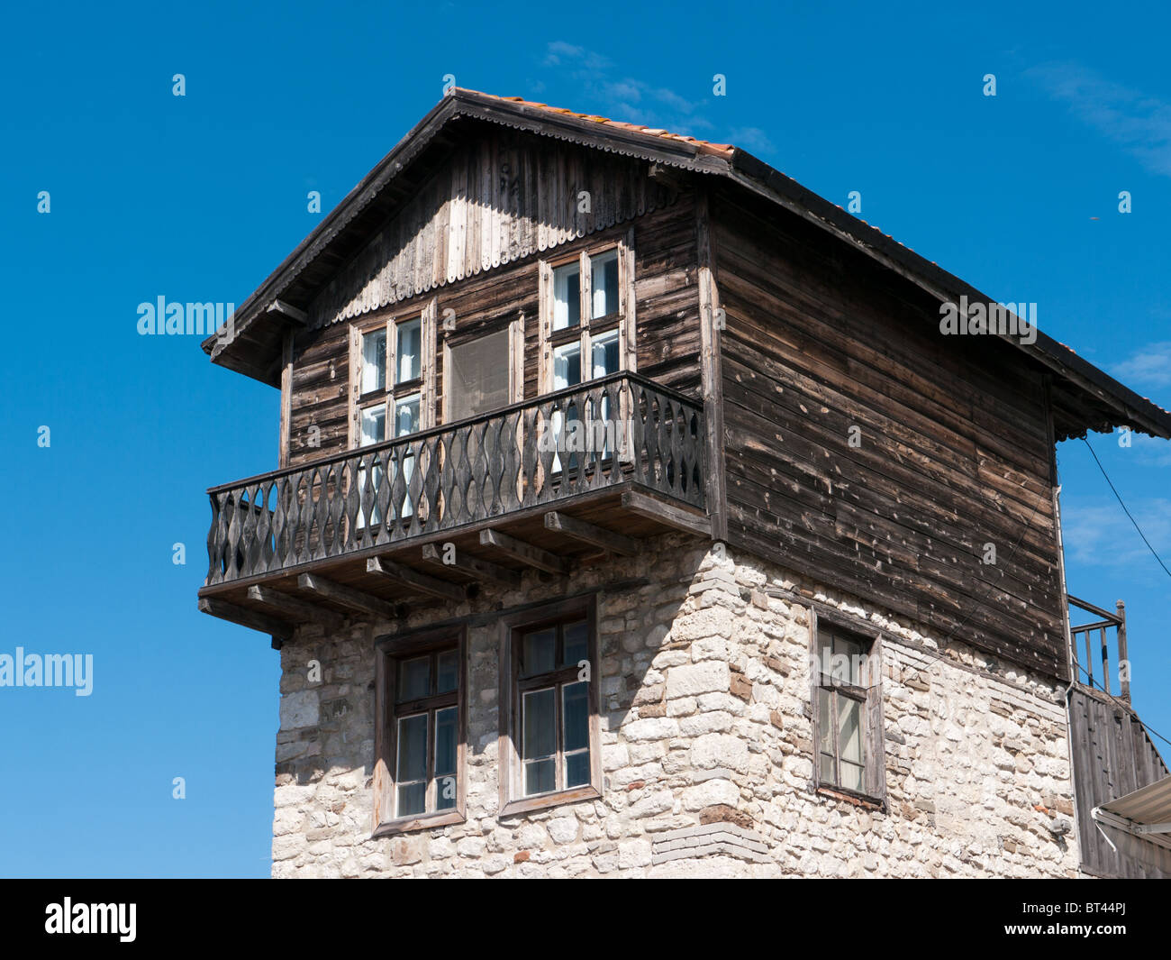 Traditional house stone base wooden hi-res stock photography and images ...