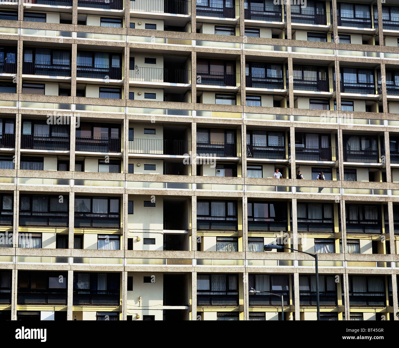 One of the Le Corbusier-inspired housing blocks designed by the LCC in ...