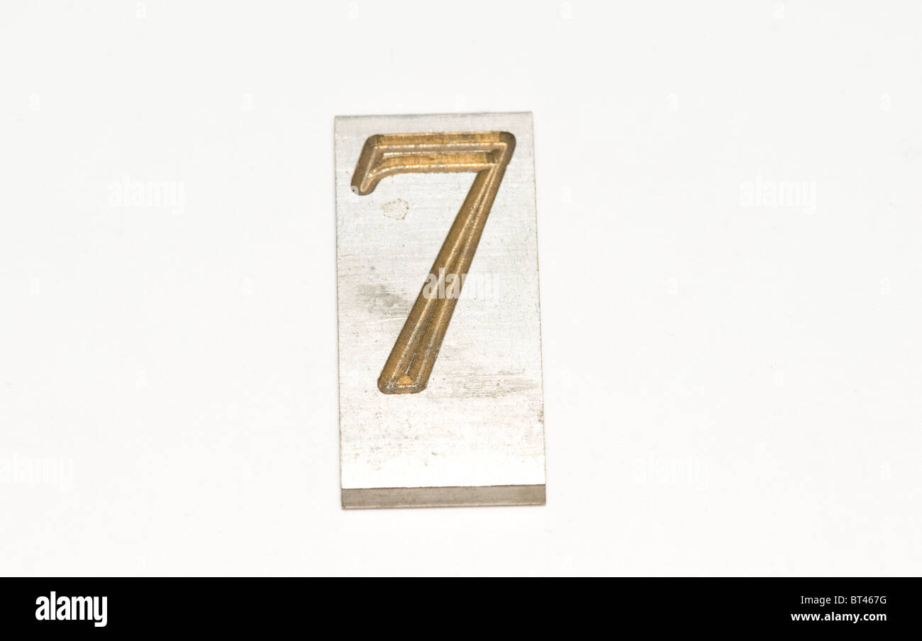 Number used for engraving Stock Photo - Alamy