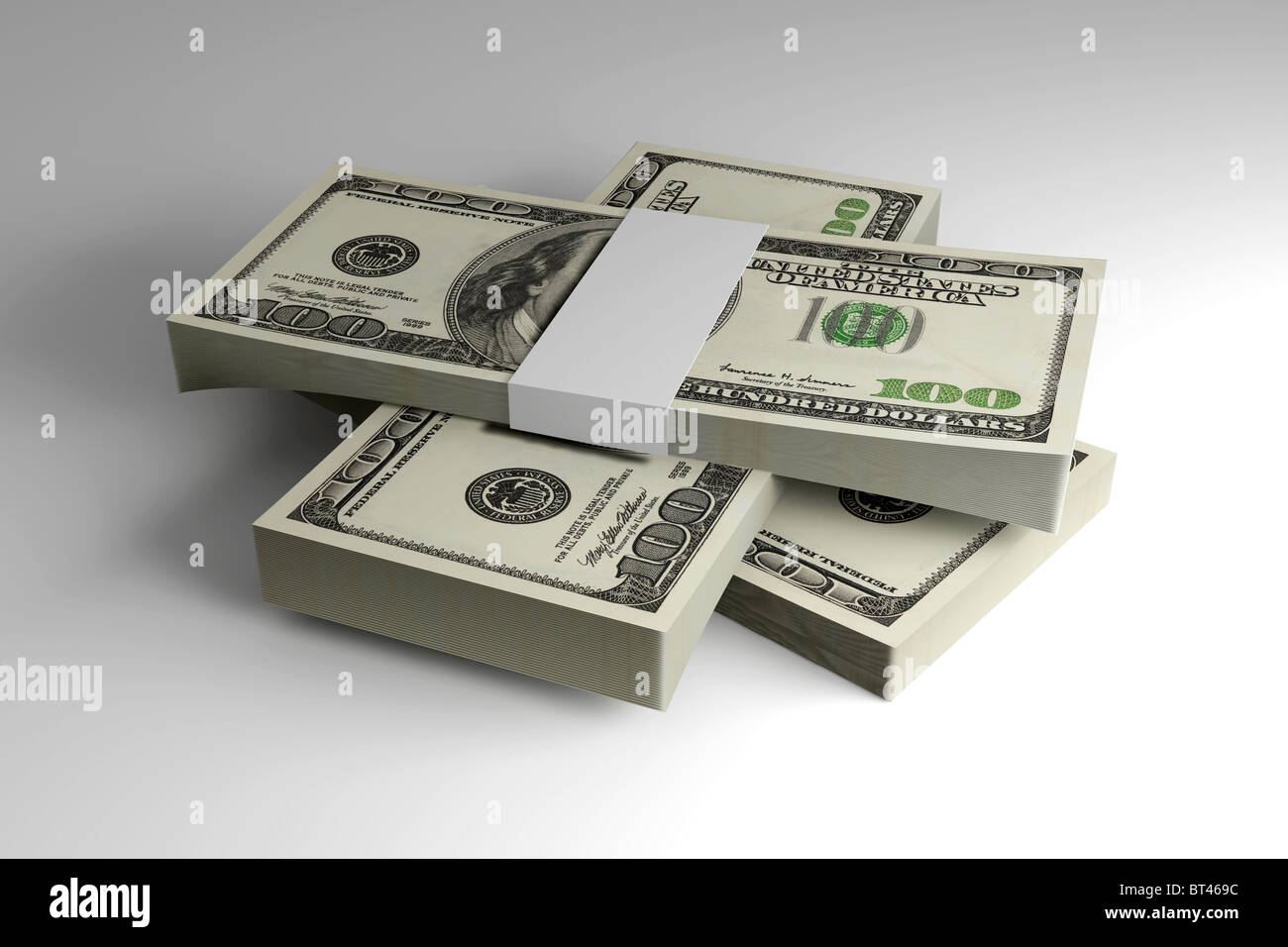 Stacks of 100 Dollar Bills Stock Photo - Alamy