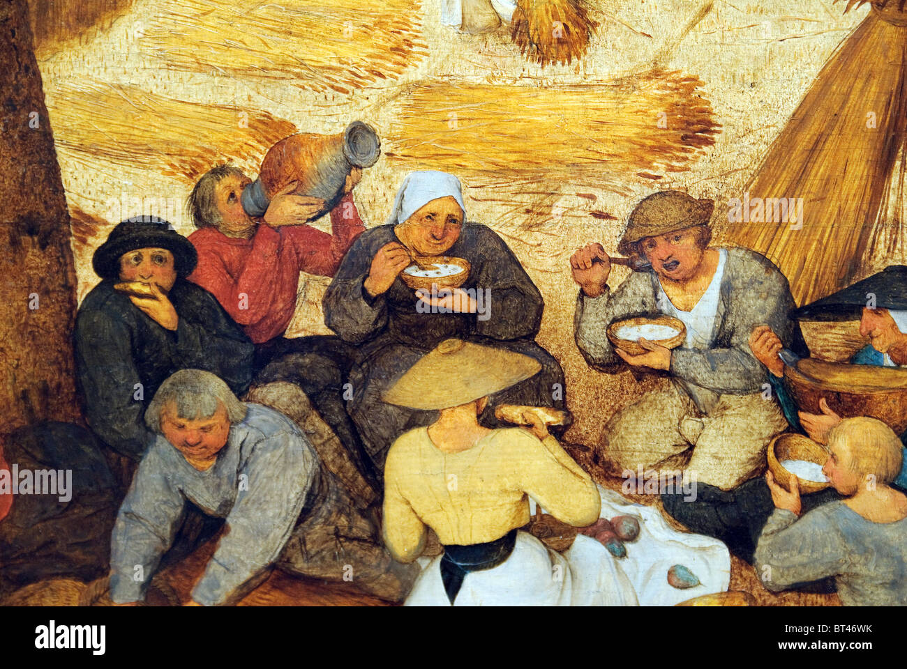 Detail of painting: The Harvesters, 1565, by Pieter Bruegel the Elder ...