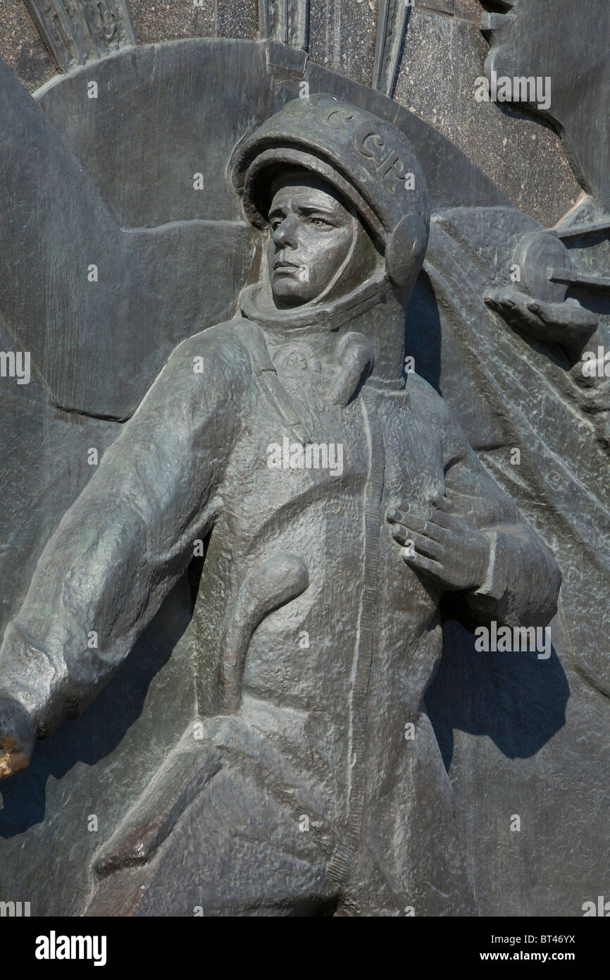 The world's first cosmonaut Yuri Gagarin (1934-1968) on a relief ...