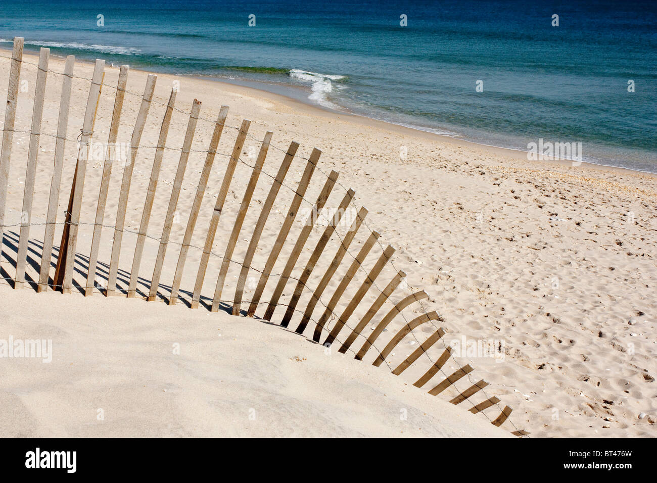 Fence by Ocean Stock Photo - Alamy