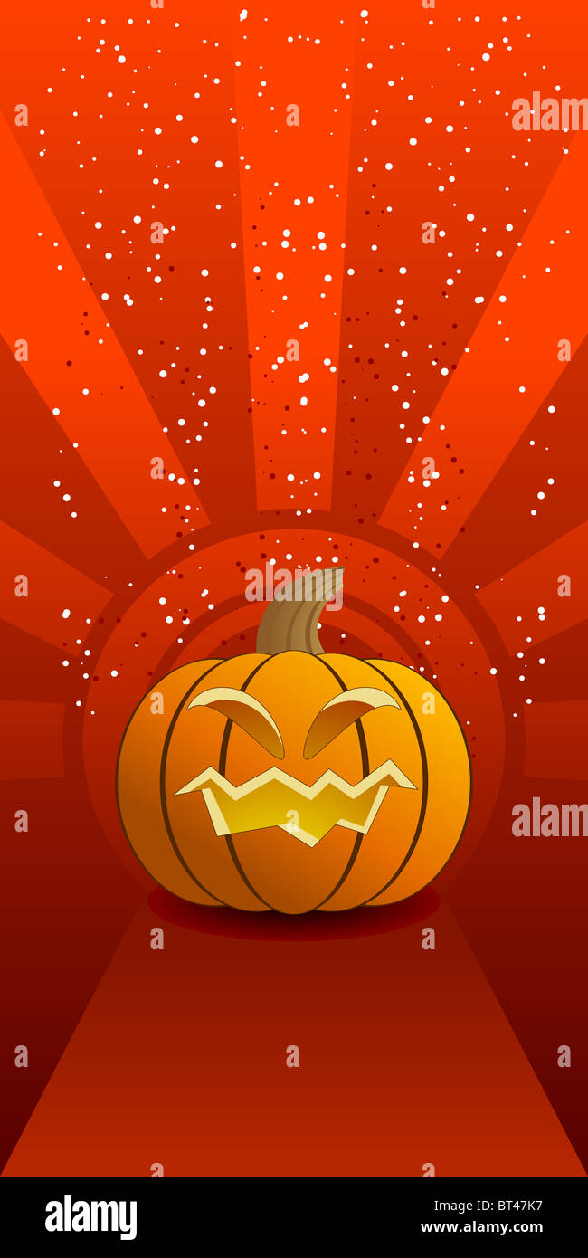 Abstract halloween background with pumpkin vector illustration Stock ...