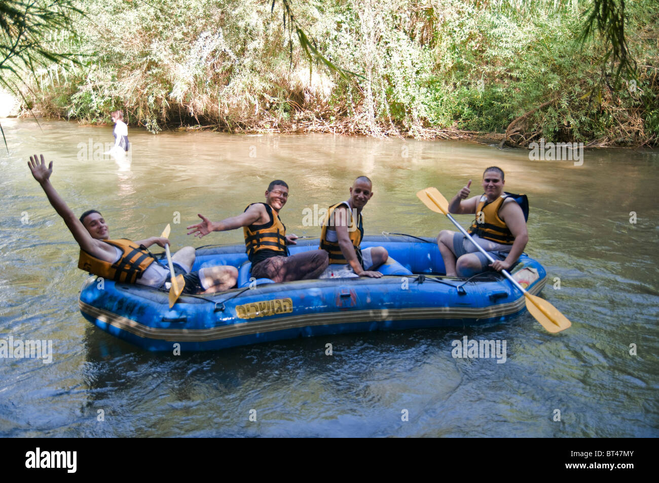 Israel, Upper Galilee, Hazbani River (AKA Snir River) a tributary of ...
