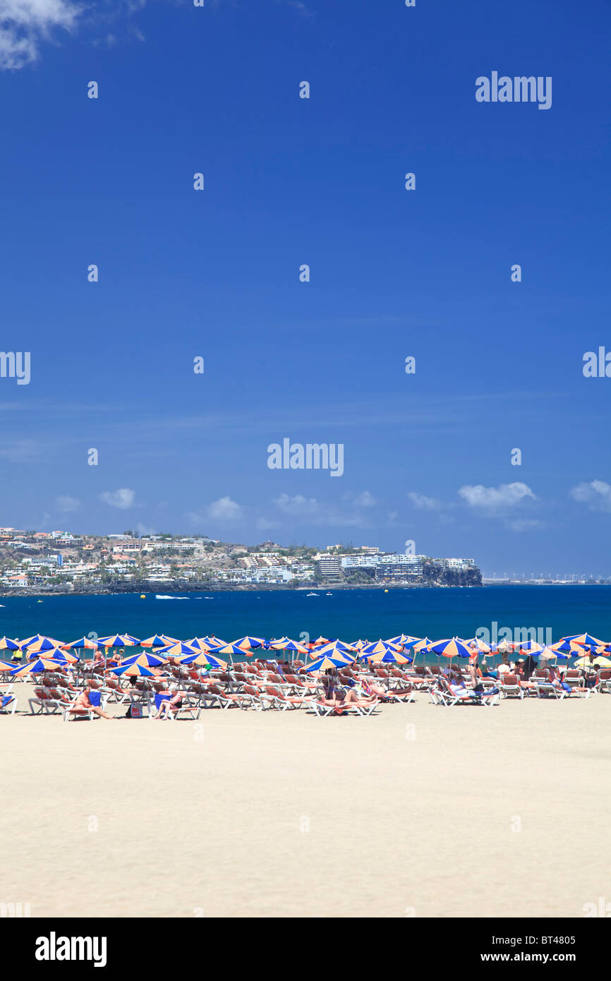 Canary Islands, Gran Canaria, Playa del Ingles Beach Stock Photo - Alamy