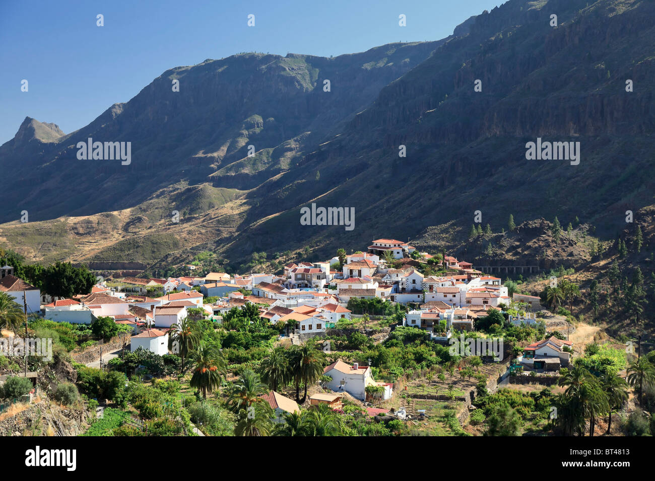 Canary Islands, Gran Canaria, Fataga Village Stock Photo - Alamy