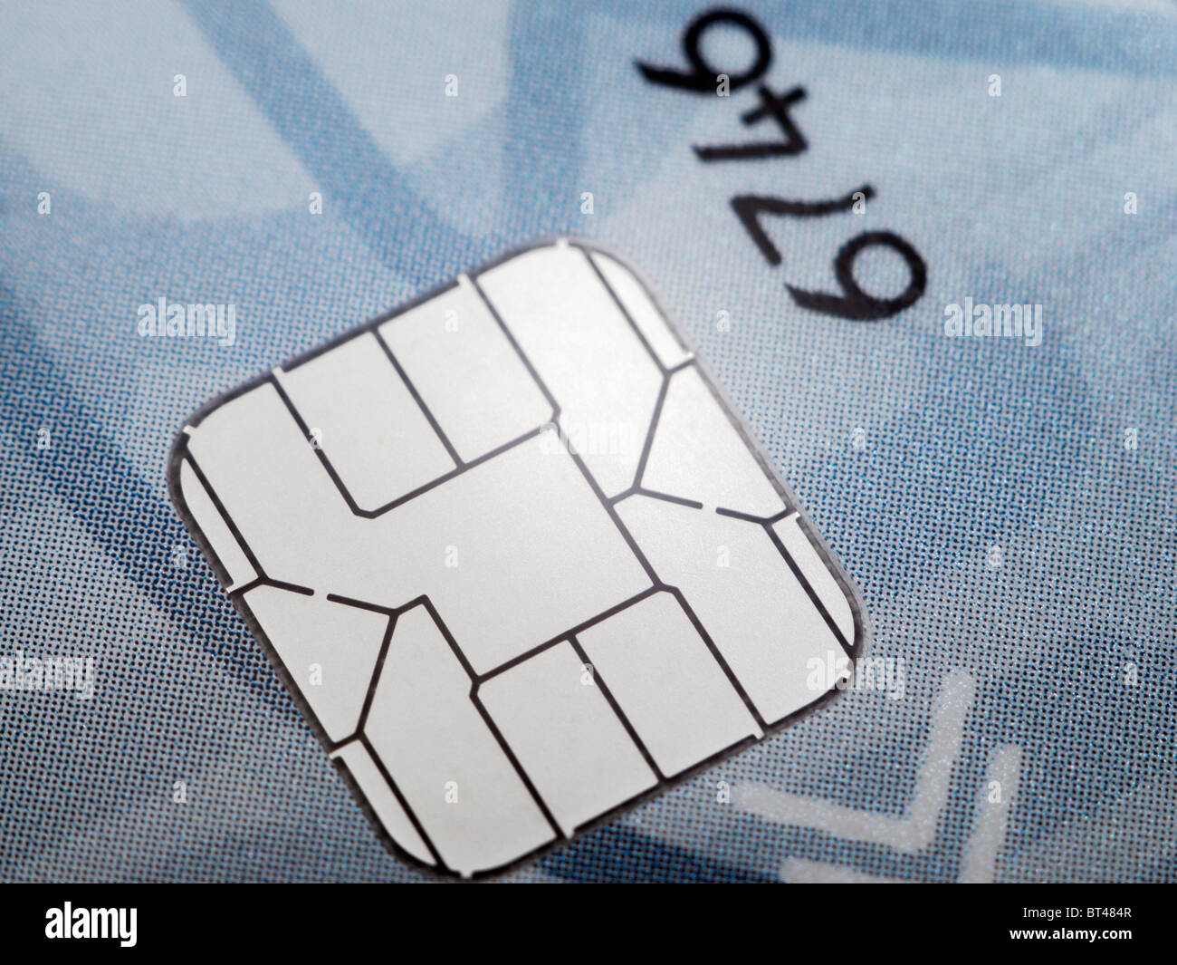 ATM chip smart card macro Stock Photo - Alamy