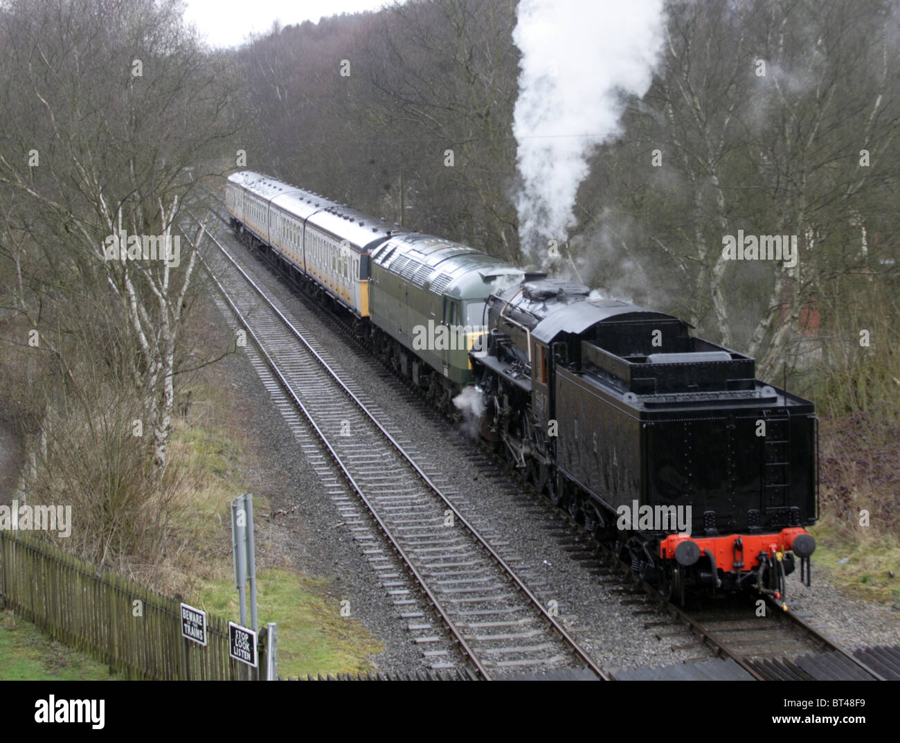 Cheddleton light railway steam engine 5197 Stock Photo - Alamy