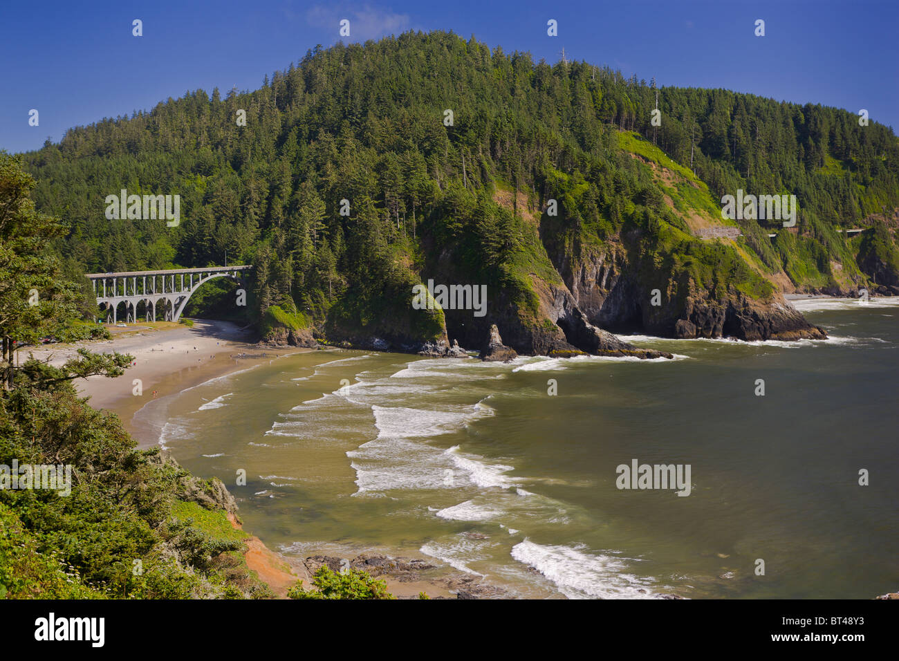 HECETA HEAD, OREGON, USA - Beach at Heceta Head on central Oregon coast ...