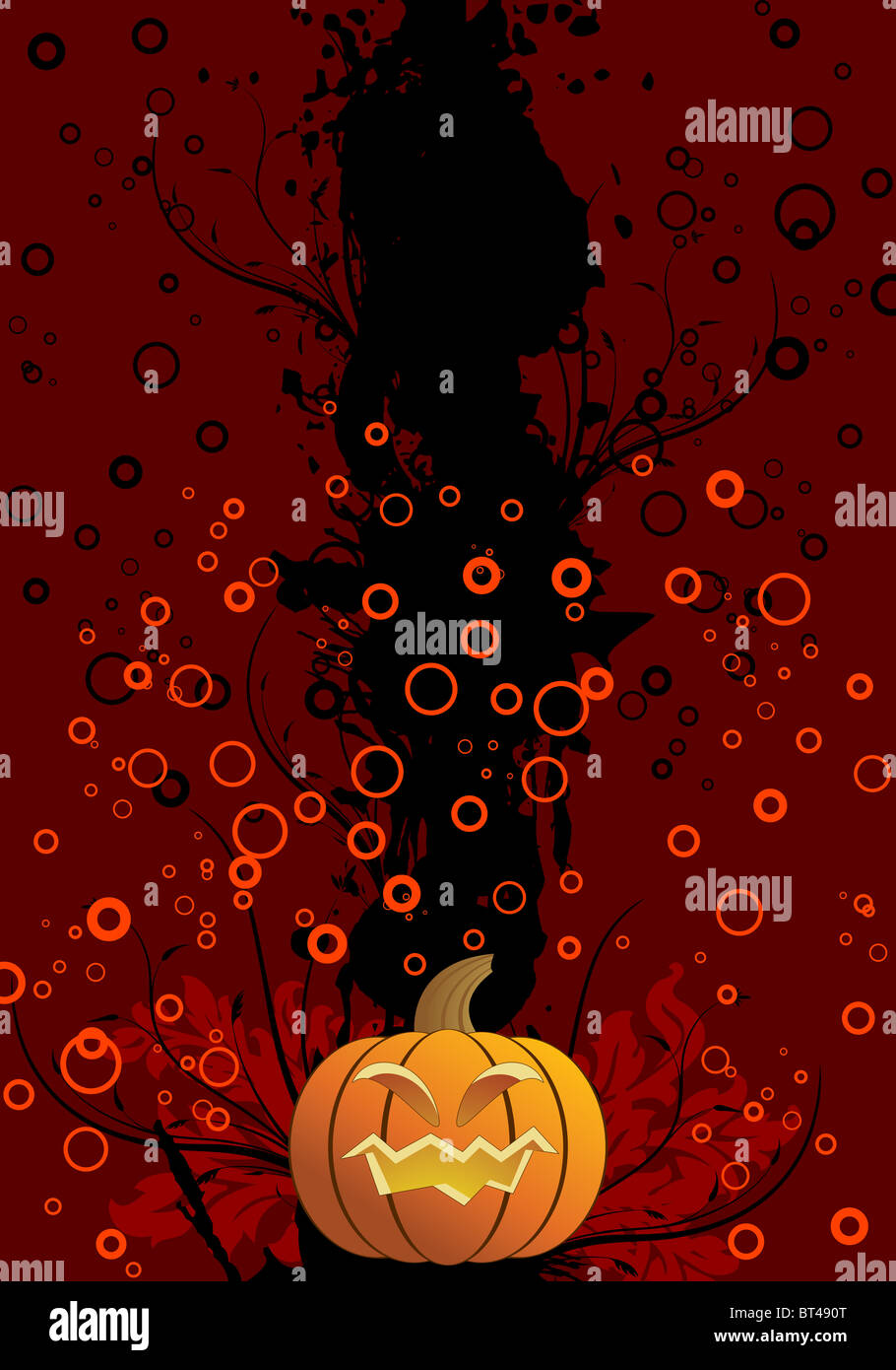 Abstract halloween background with pumpkin vector illustration Stock ...